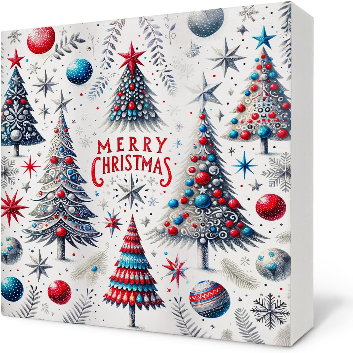 Amazon.com: Nvotell Christmas Tree Wooden Sign - Christmas Tree Wooden ...