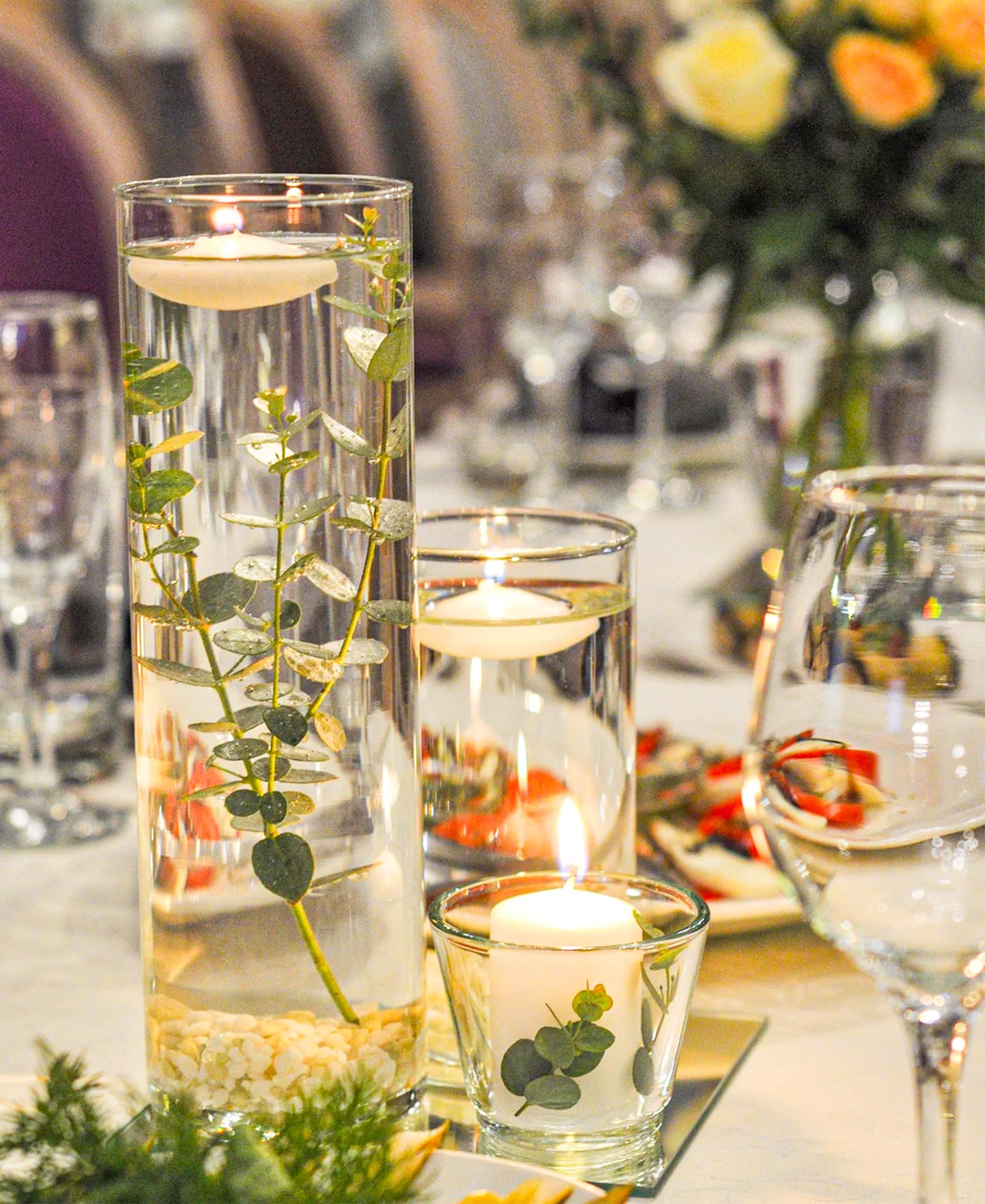Snapklik.com : 12 Pack Glass Cylinder Vases For Centerpieces,Wedding ...