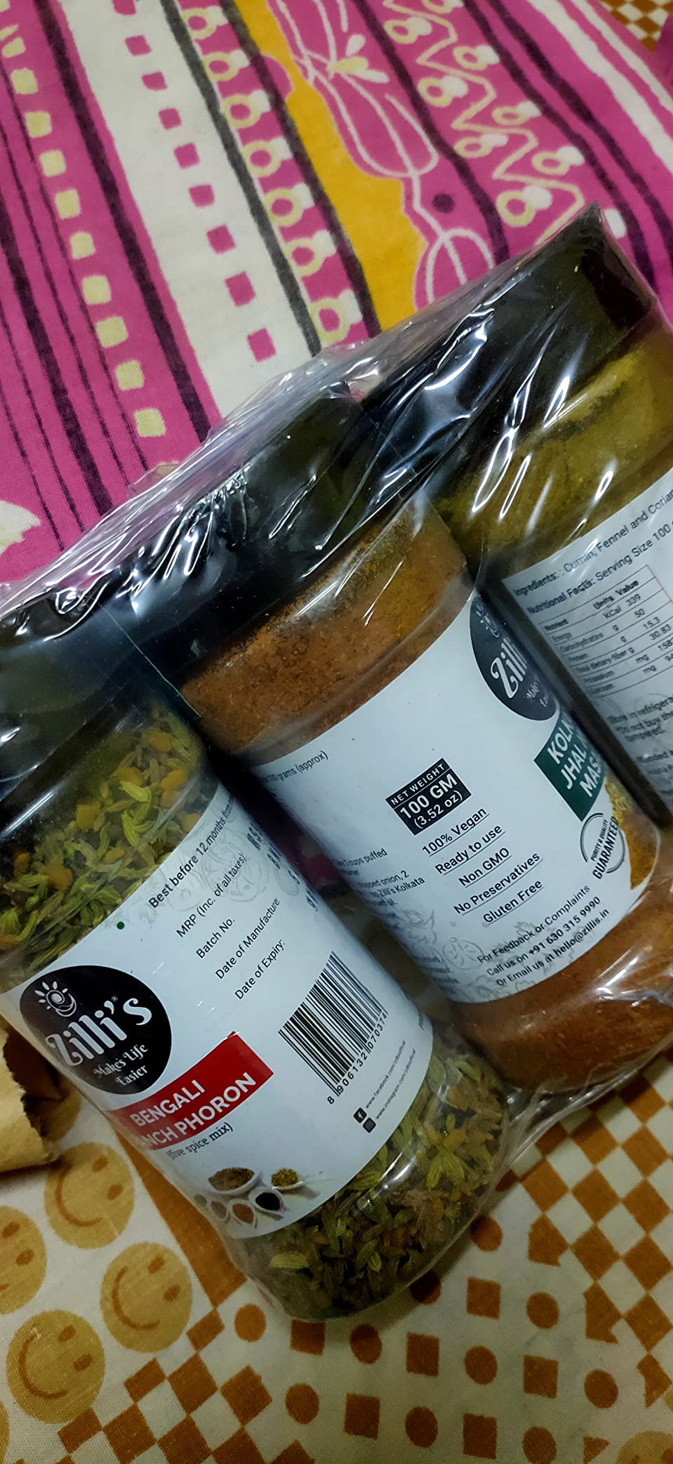 Zilli's Bhaja Masala,Kolkata Jhal Muri Masala&Panch Phoron(100Gmx3 ...