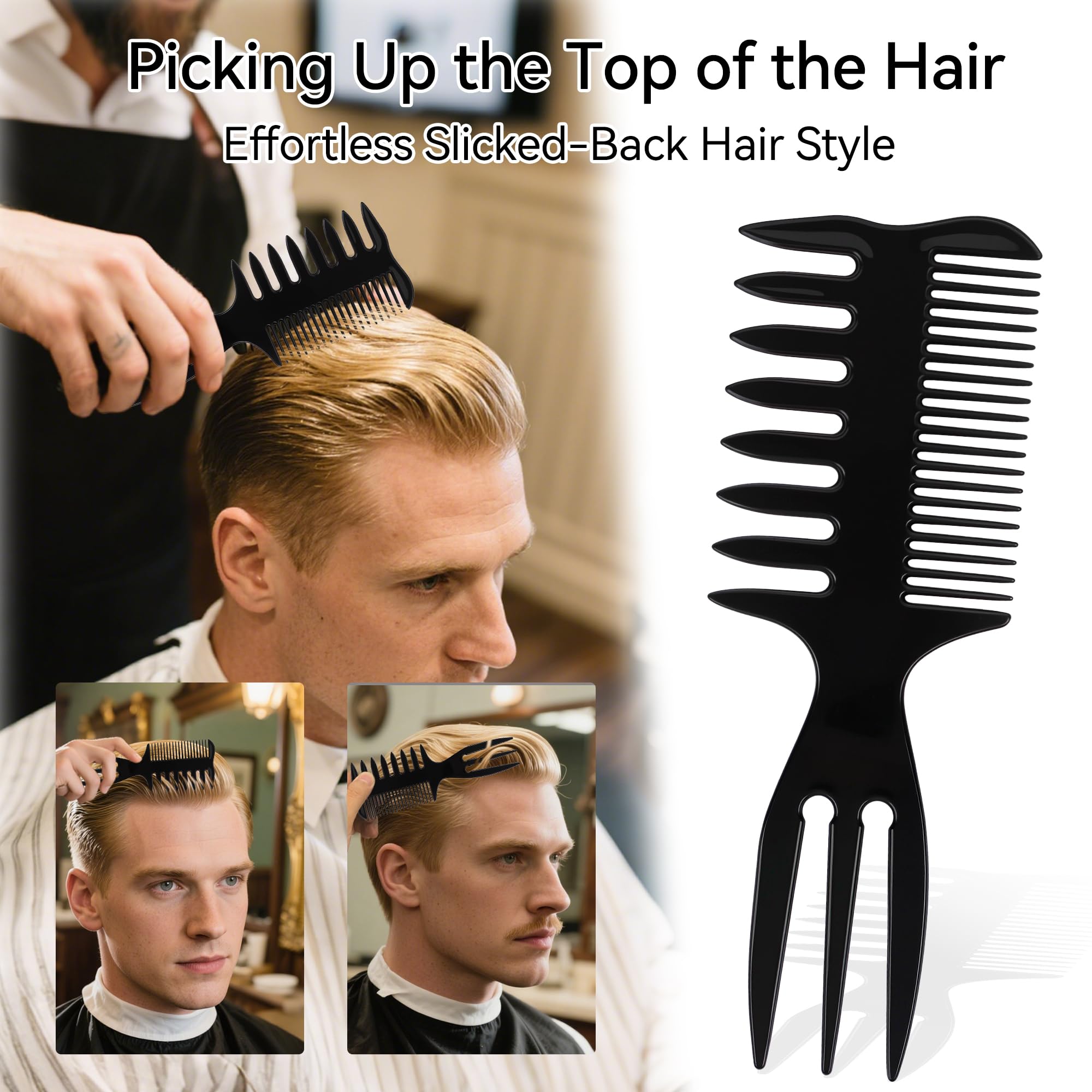Snapklik.com : 3PC Blend Friend Fade Comb & Texture Combs Professional ...