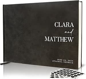 Amazon.com: Personalized Guest Book - Premium Custom Guest Signing Book ...