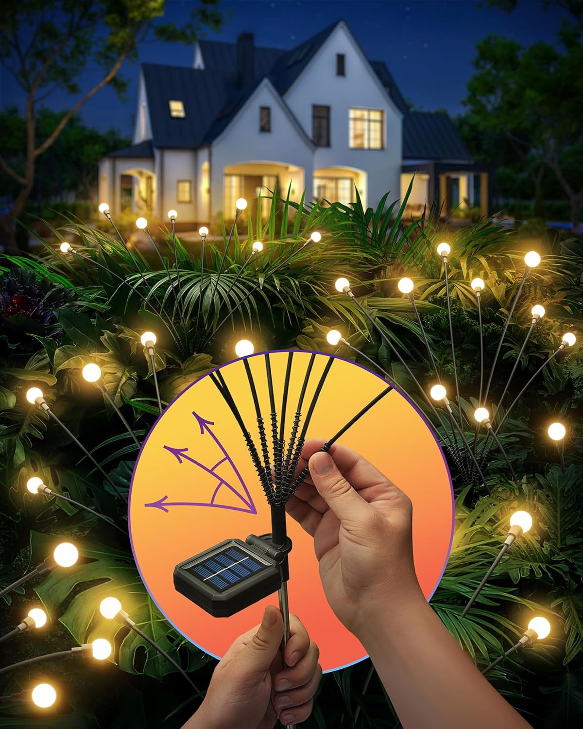 TRUSTILUX Firefly Outdoor Solar Lights 4 pack | Unique AnyAngle System ...
