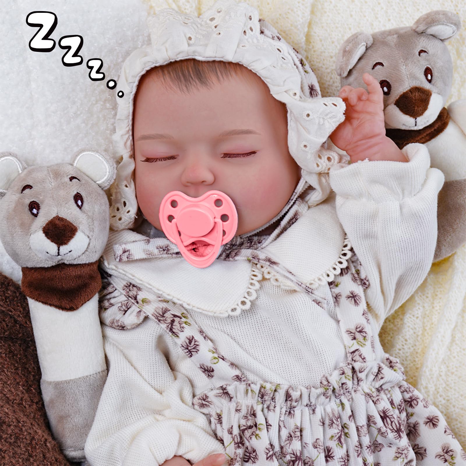 Reborn Baby Dolls Set, 18 Inch Realistic Reborn Baby Doll Silicone Body ...