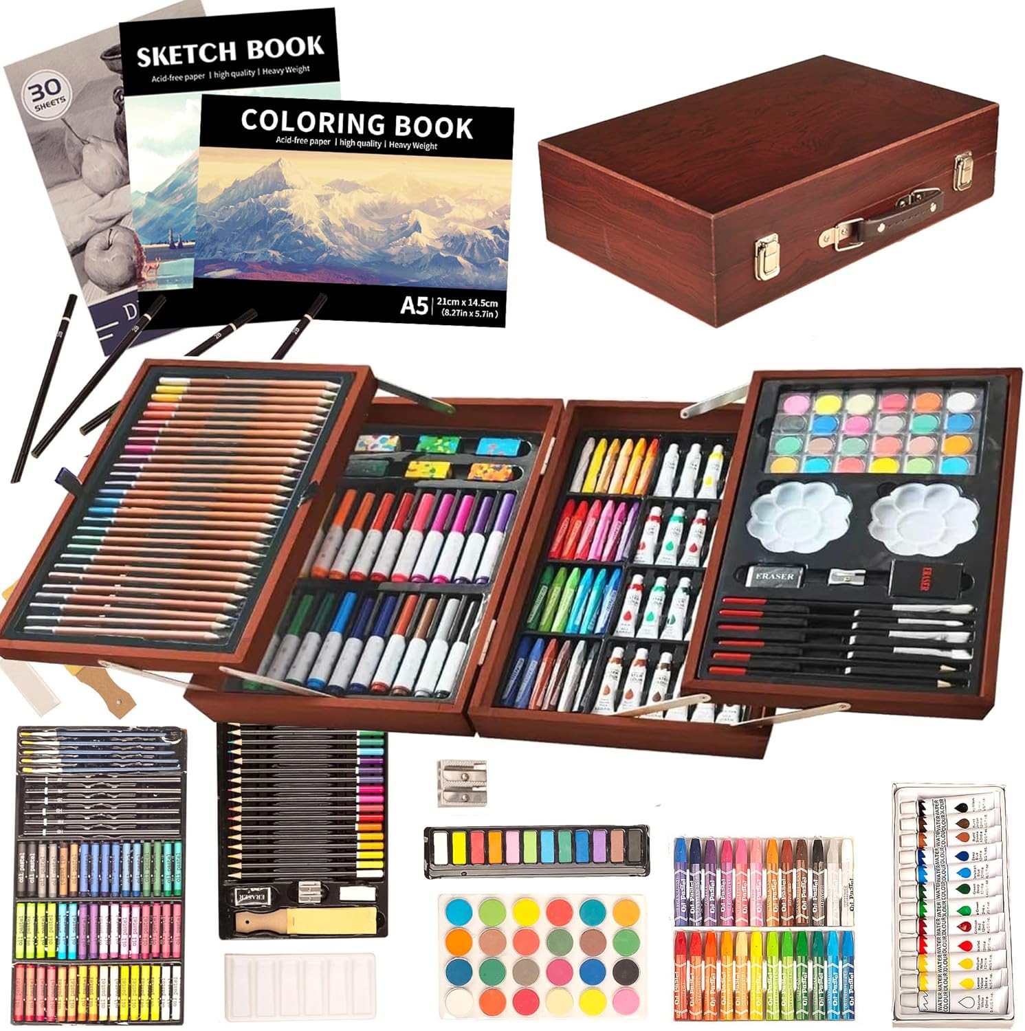 Amazon.com: KINSPORY Art Sets, 139 Pack Painting Drawing Art Supplies ...