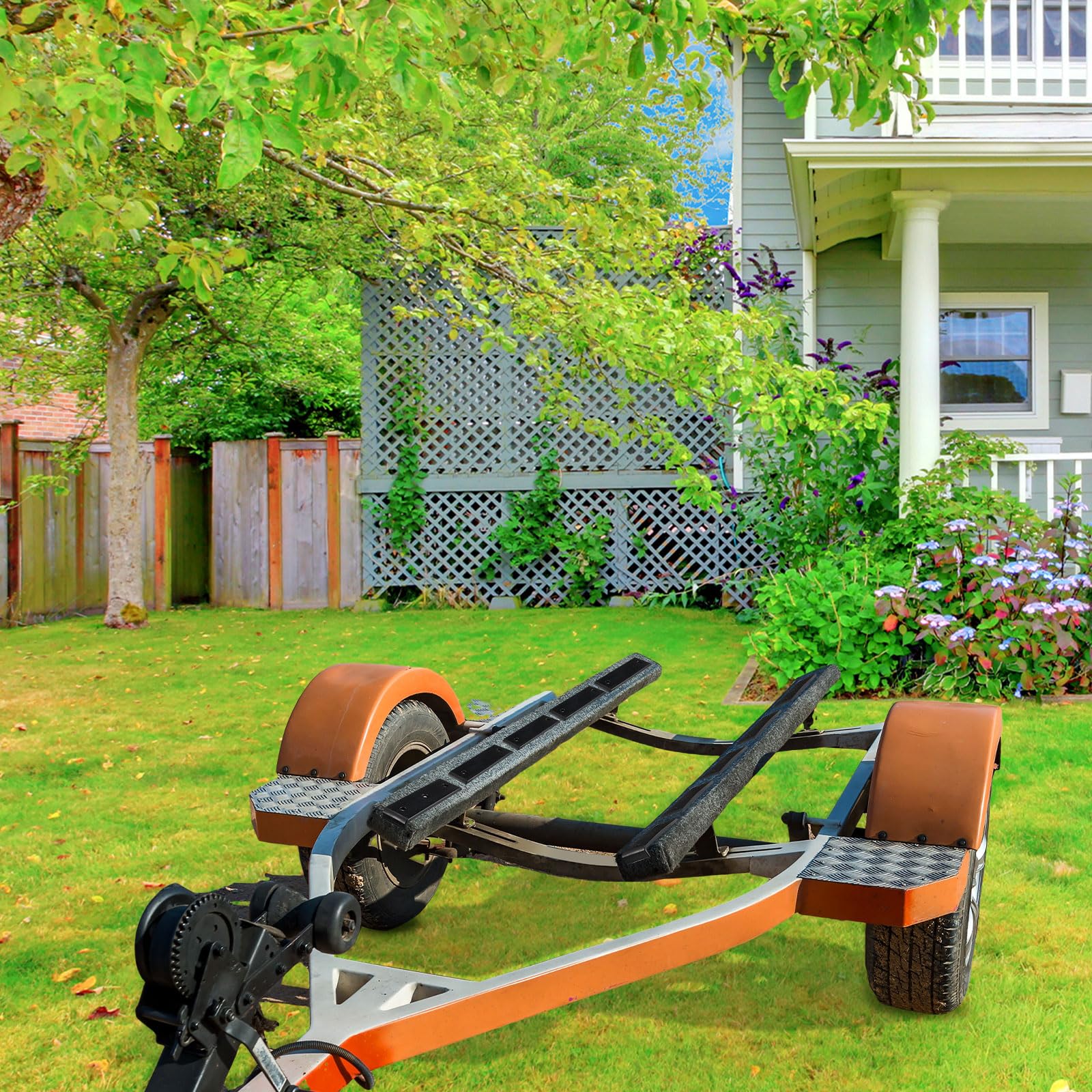 Snapklik.com : 10 Pcs Boat Trailer Bunk Slide Pads And Boat Trailer ...