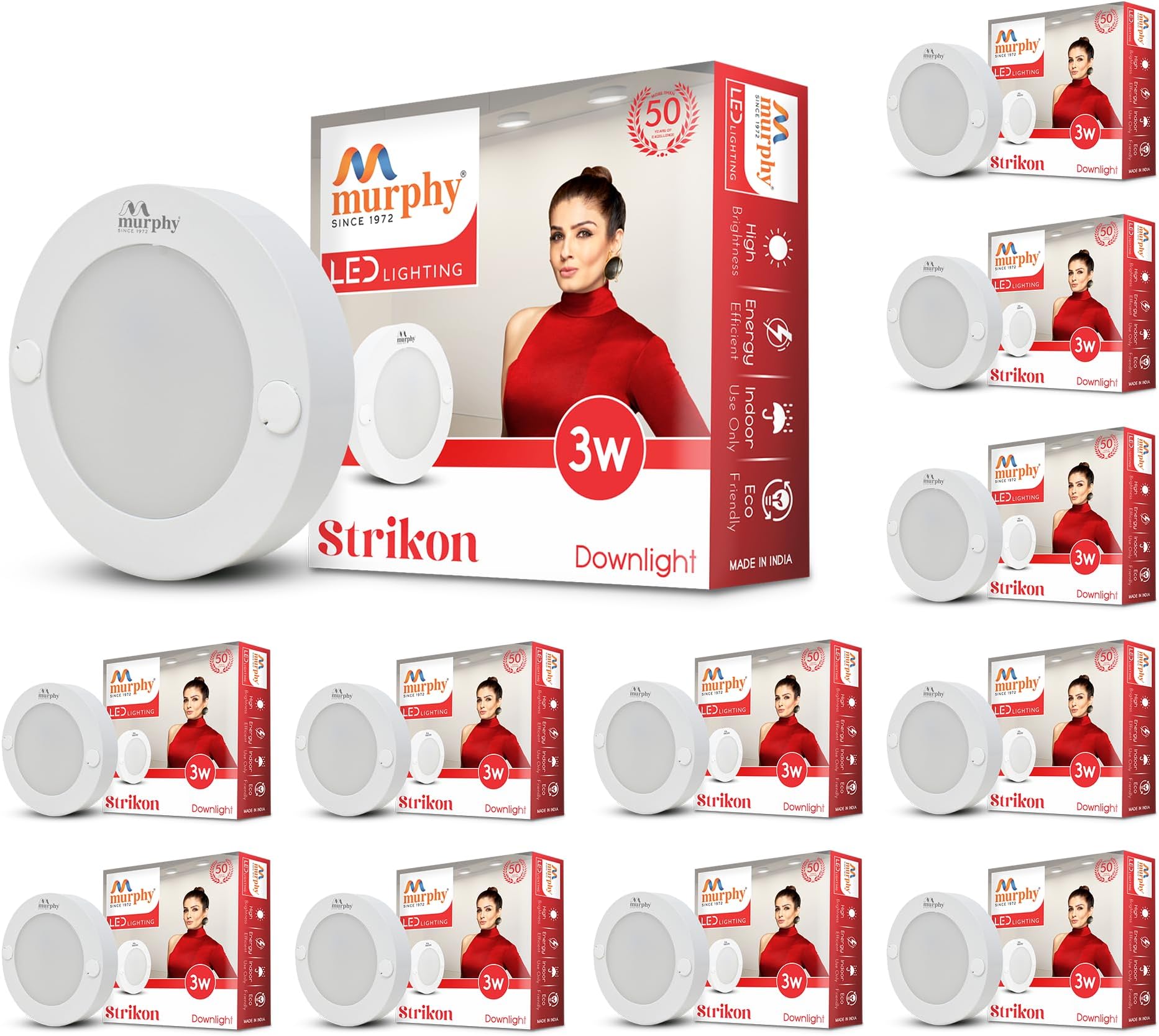 Jaquar 6W LED Gem Trim Less Round Surface Mount Down Light | Recessed ...