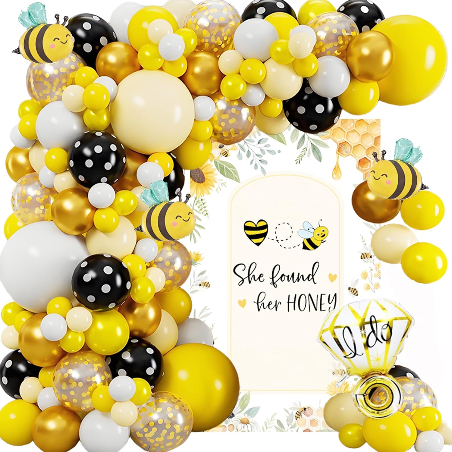 Amazon.com: 120PCS Bridal to Bee Shower Decorations - She Found Her ...