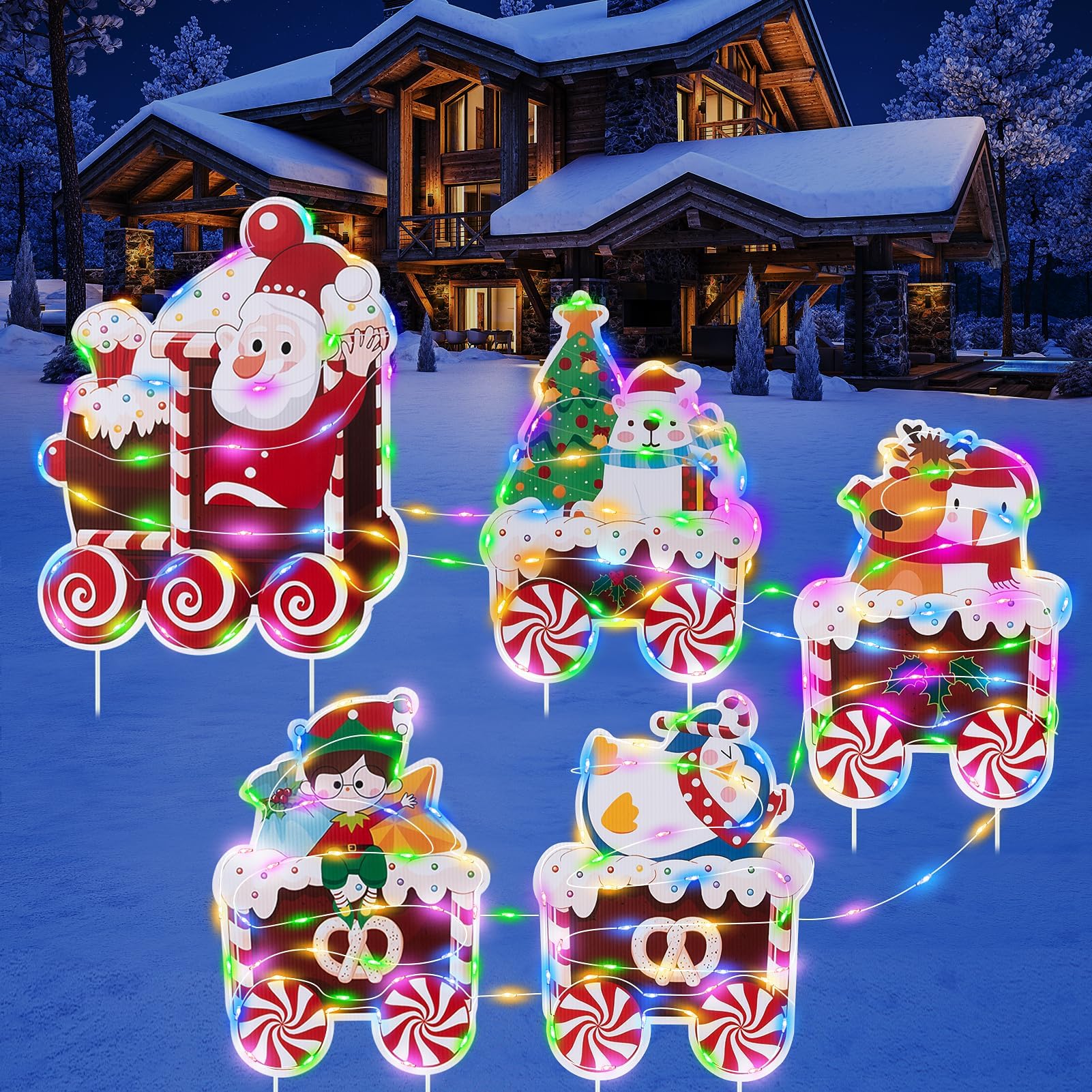 Amazon.com: TW SHINE Lighted Christmas Snowman Outdoor Decoration, 3 ...