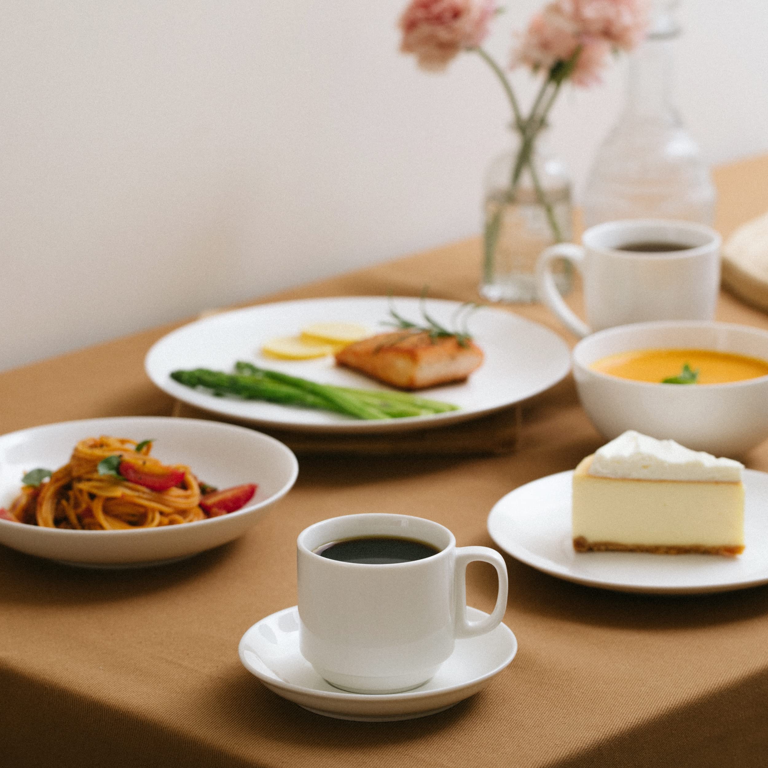 BTaT- Stackable Tea Cups and Saucers, White, Set of 6 (8 oz ...