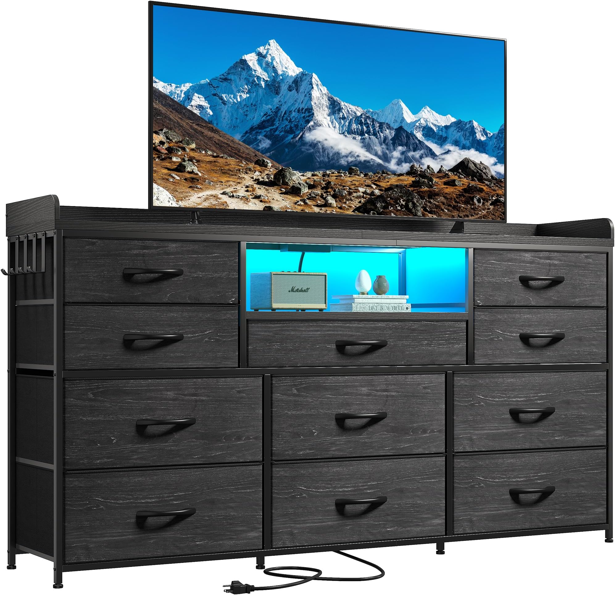 Amazon.com: EnHomee Dresser TV Stand with 11 Drawers for 60" TV Stand ...