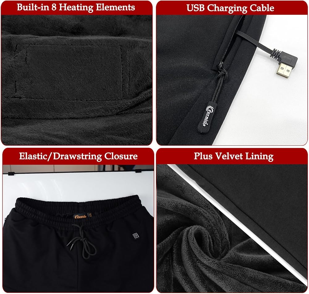 FERNIDA Heated Pants for Men Women, Thick Electric Barbados | Ubuy