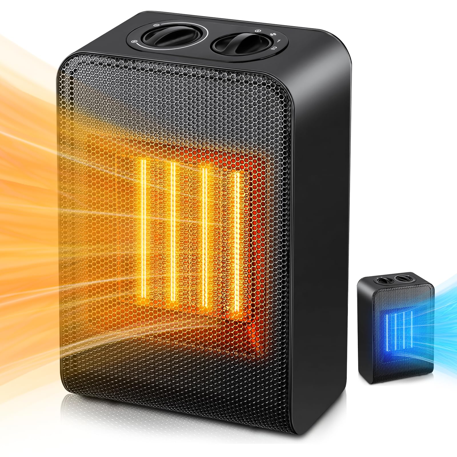 Calentador Electrico para Hogar, Calefactor Electrico PTC Portatil de ...