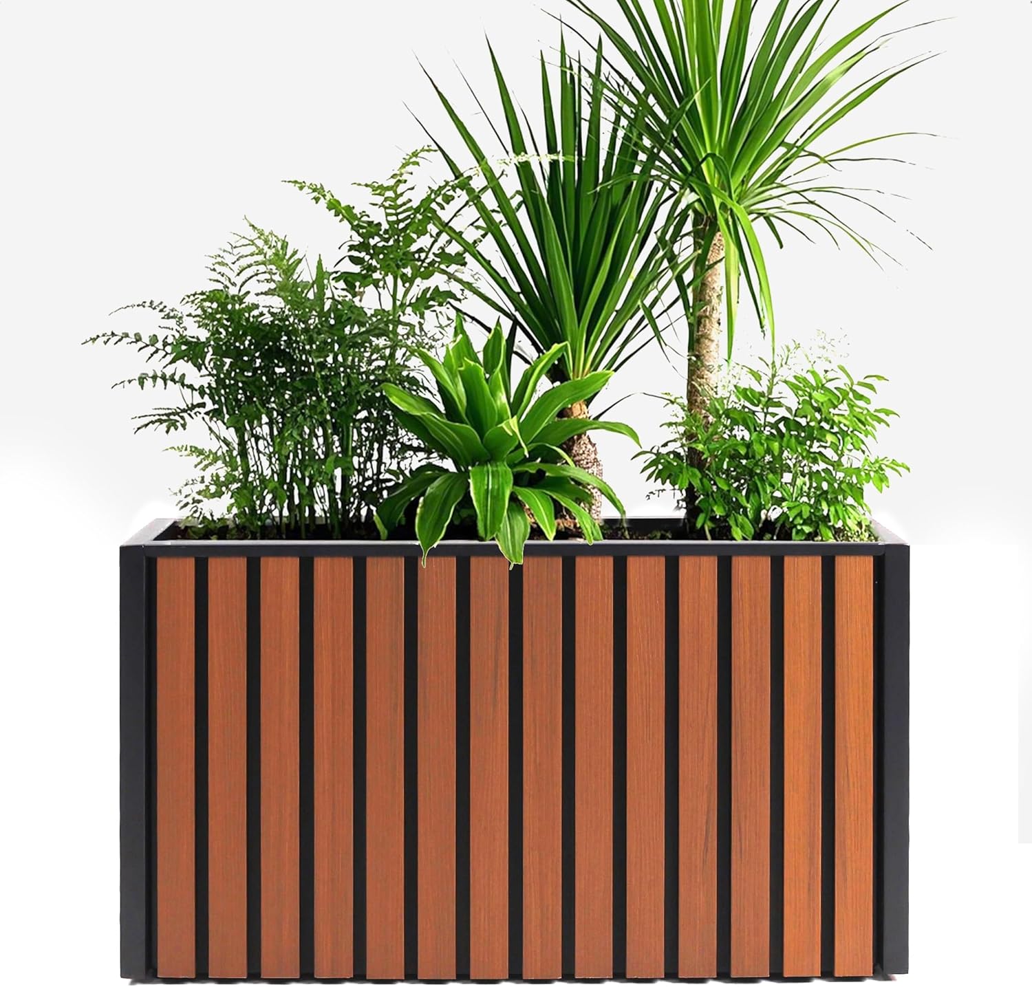 Amazon.com: GSK WPC Metal Planter Wood Like Versatile Boxes Durable ...