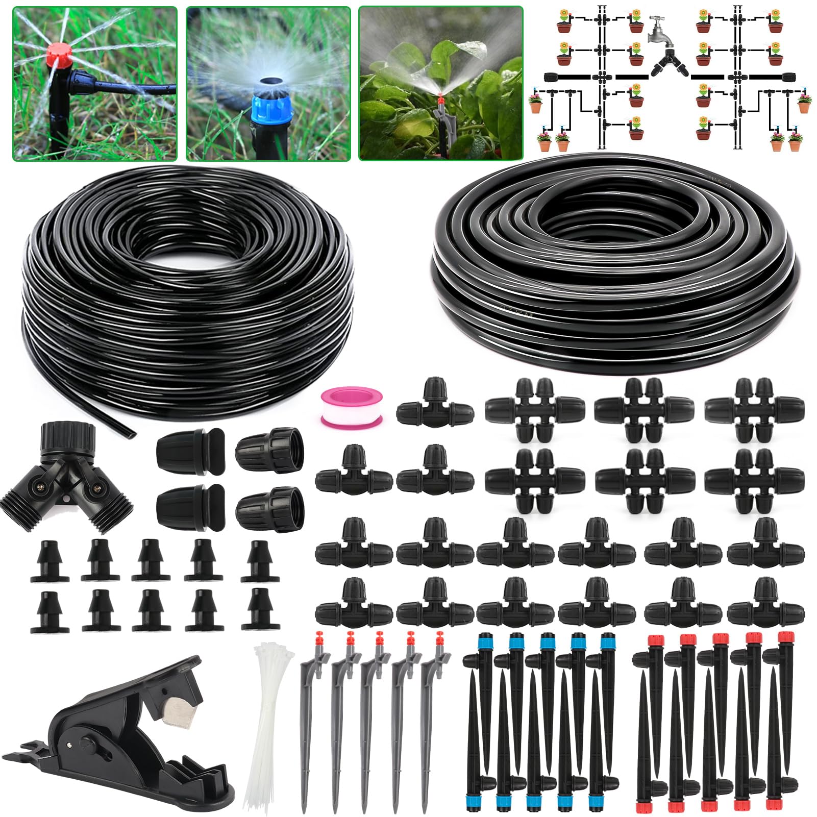 Amazon.com : Sulataya 236FT Drip Irrigation Kits, Automatic Drip ...