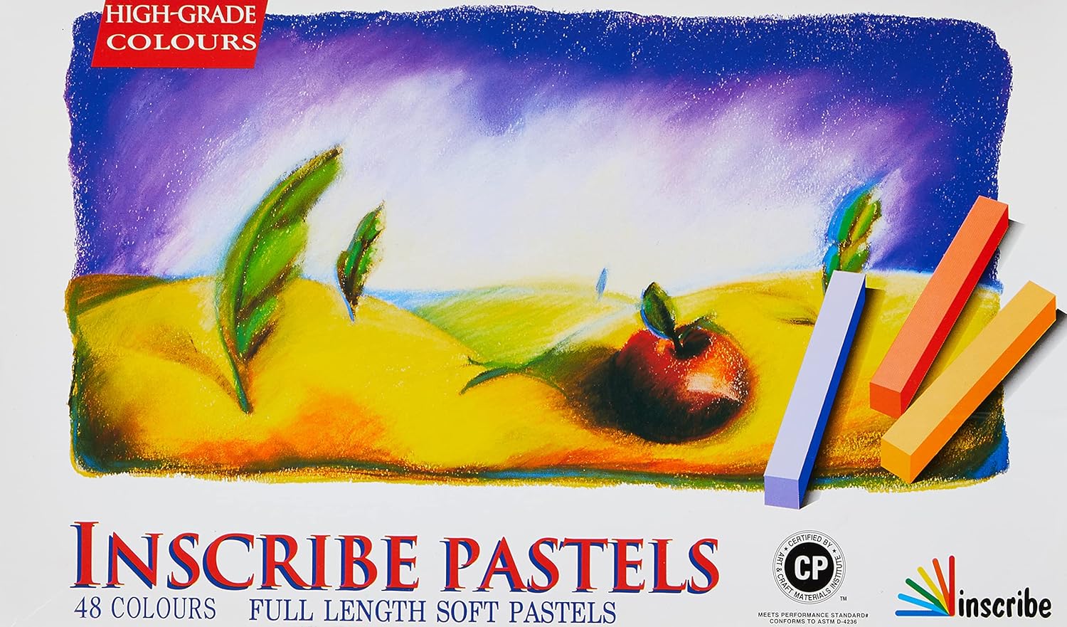Inscribe Full Sized Pastels - Assorted Colours, Pack of 48 : Amazon.co ...