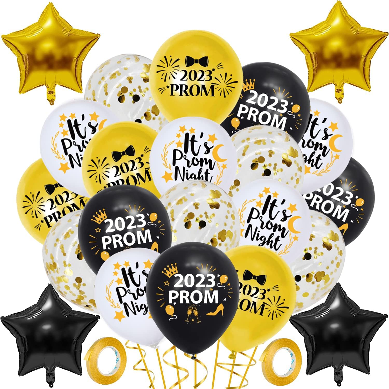 Amazon.com: 41 Pcs Prom 2023 Decorations Prom 2023 Balloons Graduation ...