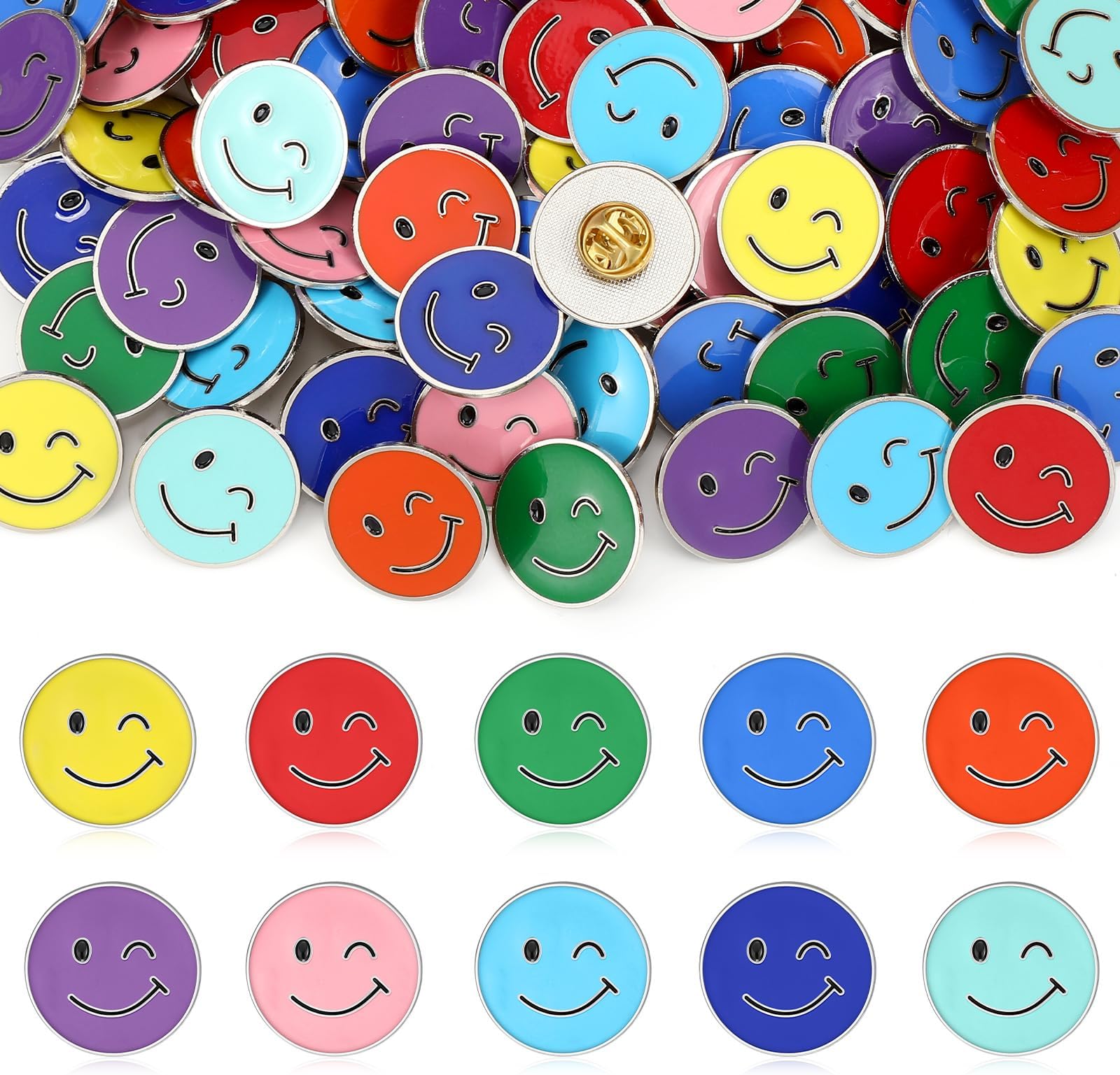 Amazon.com: ASTLLY 48 Pack Recognition Pins Employee of The Month Lapel ...