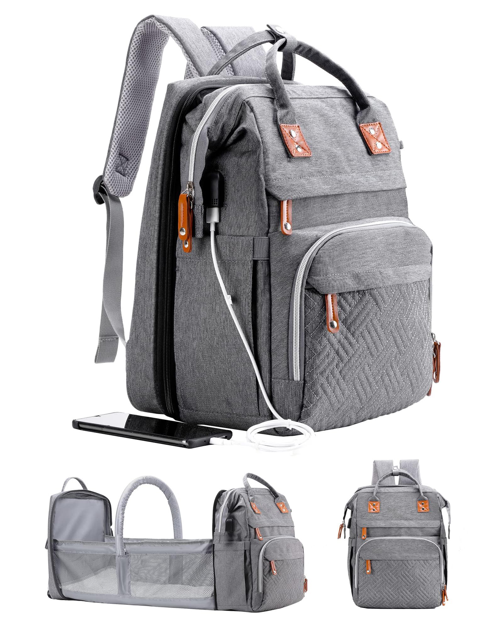 Diaper Bag Backpack with Changing Station, Large Diaper Bag, Baby Bag ...