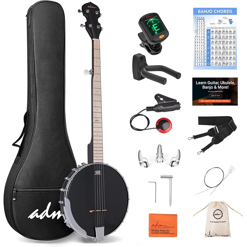 $28/mo - Finance ADM Banjo Open Back 5 String Full Size Clawhammer ...