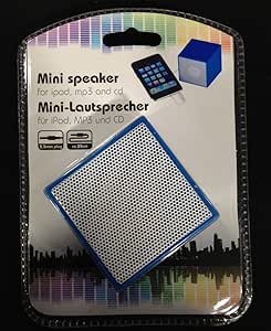 Amazon.com: Mini Cube Speaker Blue - For Iphone, Ipod, Mp3 and CD ...