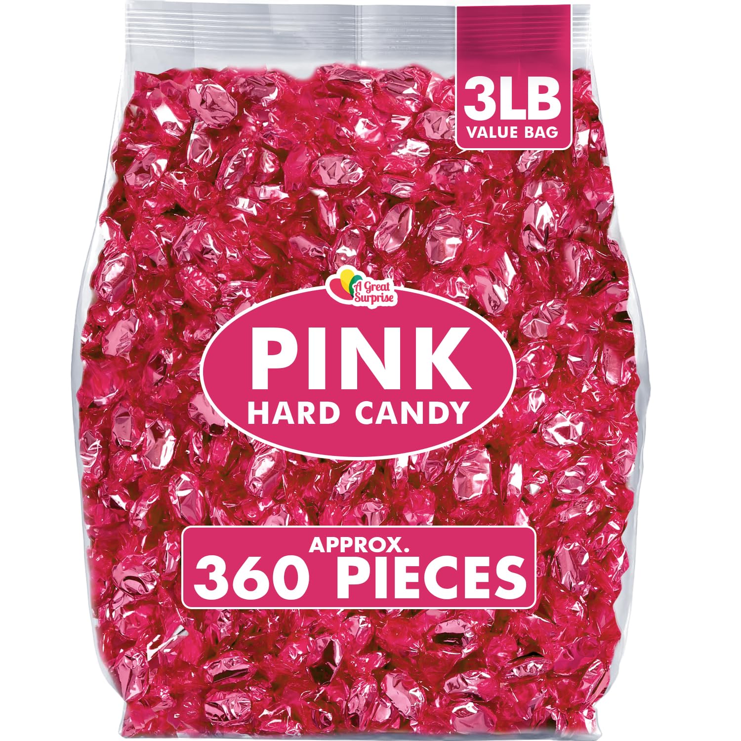 Amazon.com : Pink Valentine's Day Candy - 3 Pounds - Hot Pink Candy for ...