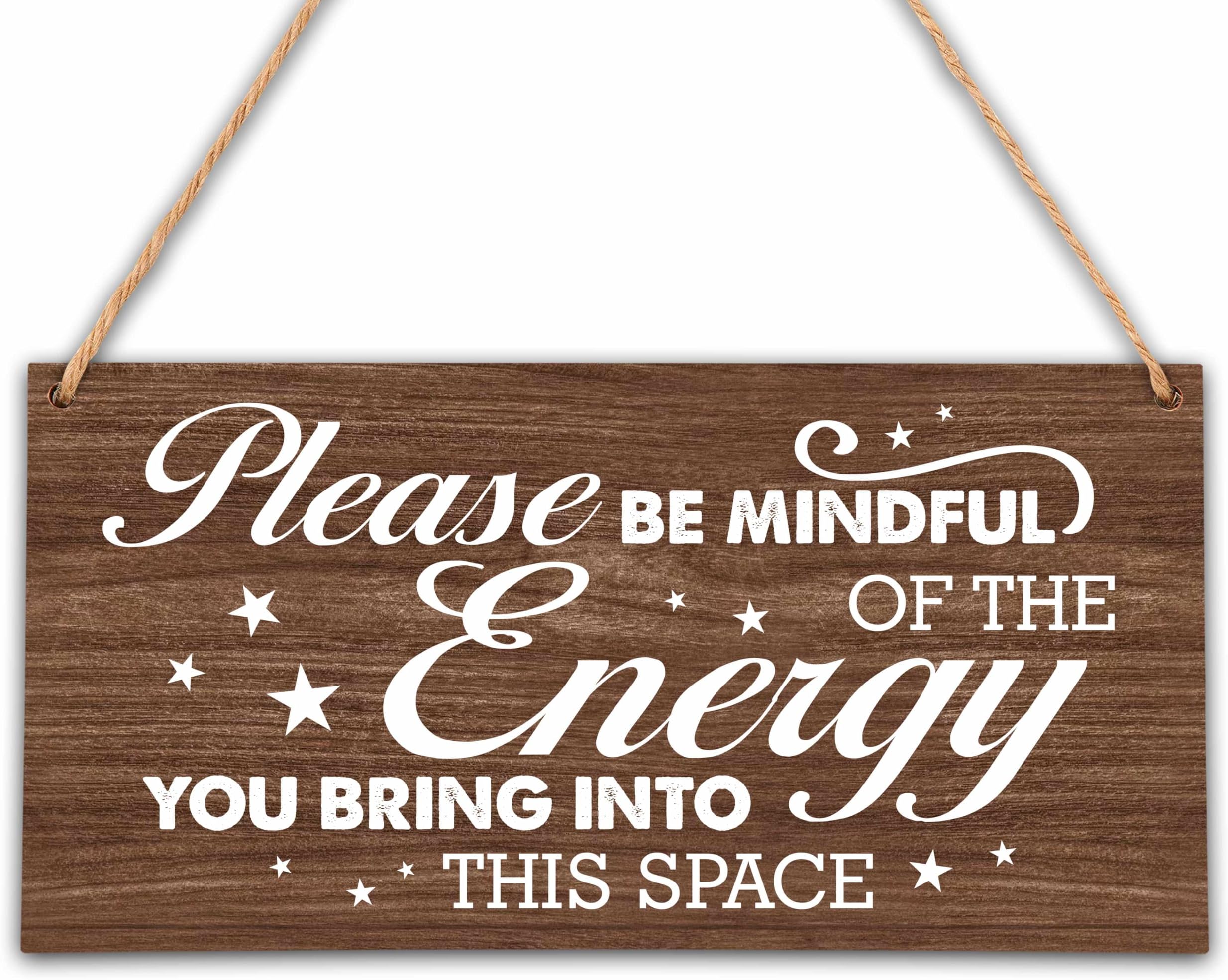Amazon.com: Rustic Wall Art Decor, Positive Quotes Please Be Mindful of ...
