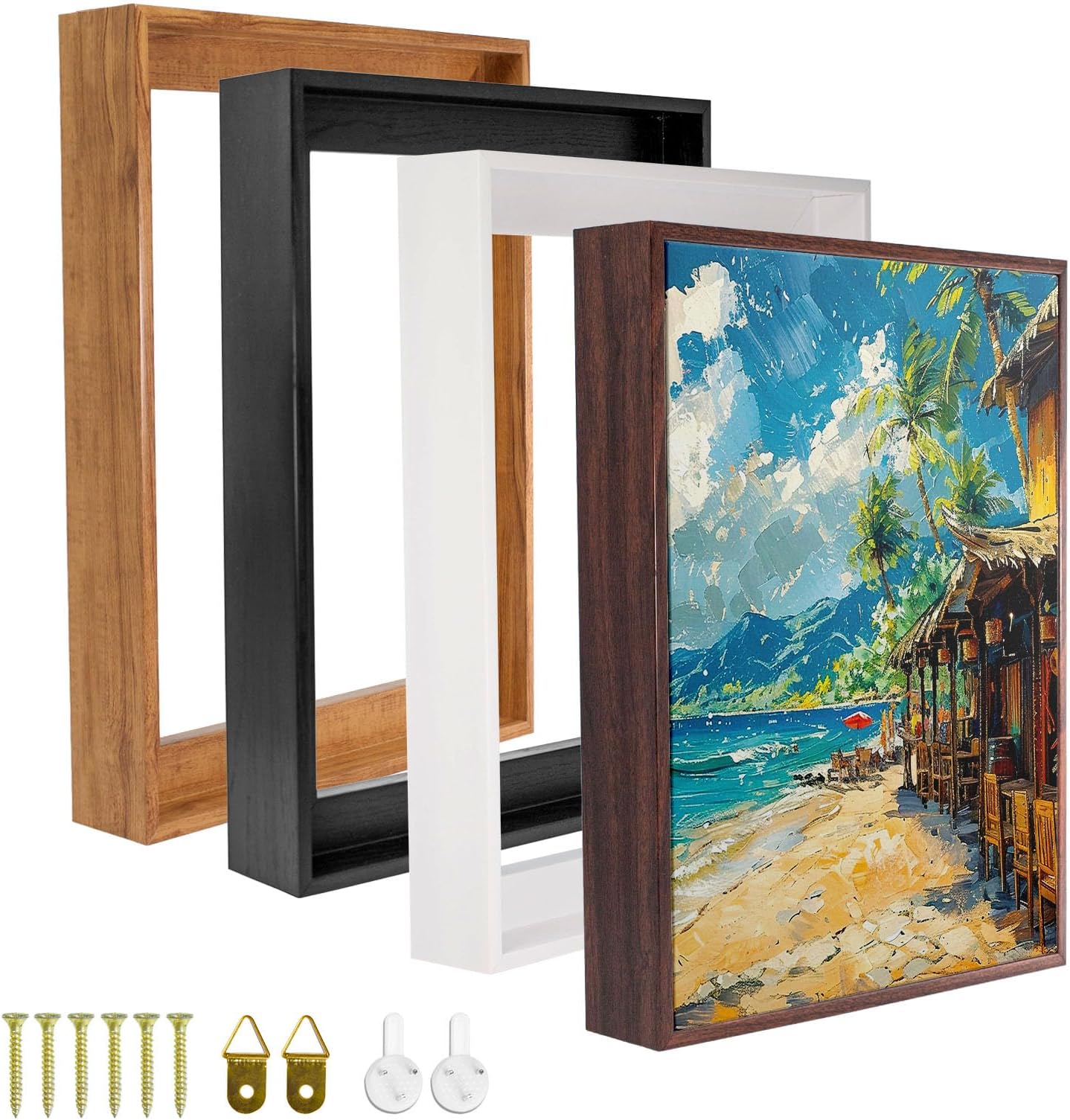 Amazon.com: MCS Canvas Float Frames 12x16 Frame, Natural Woodgrain ...