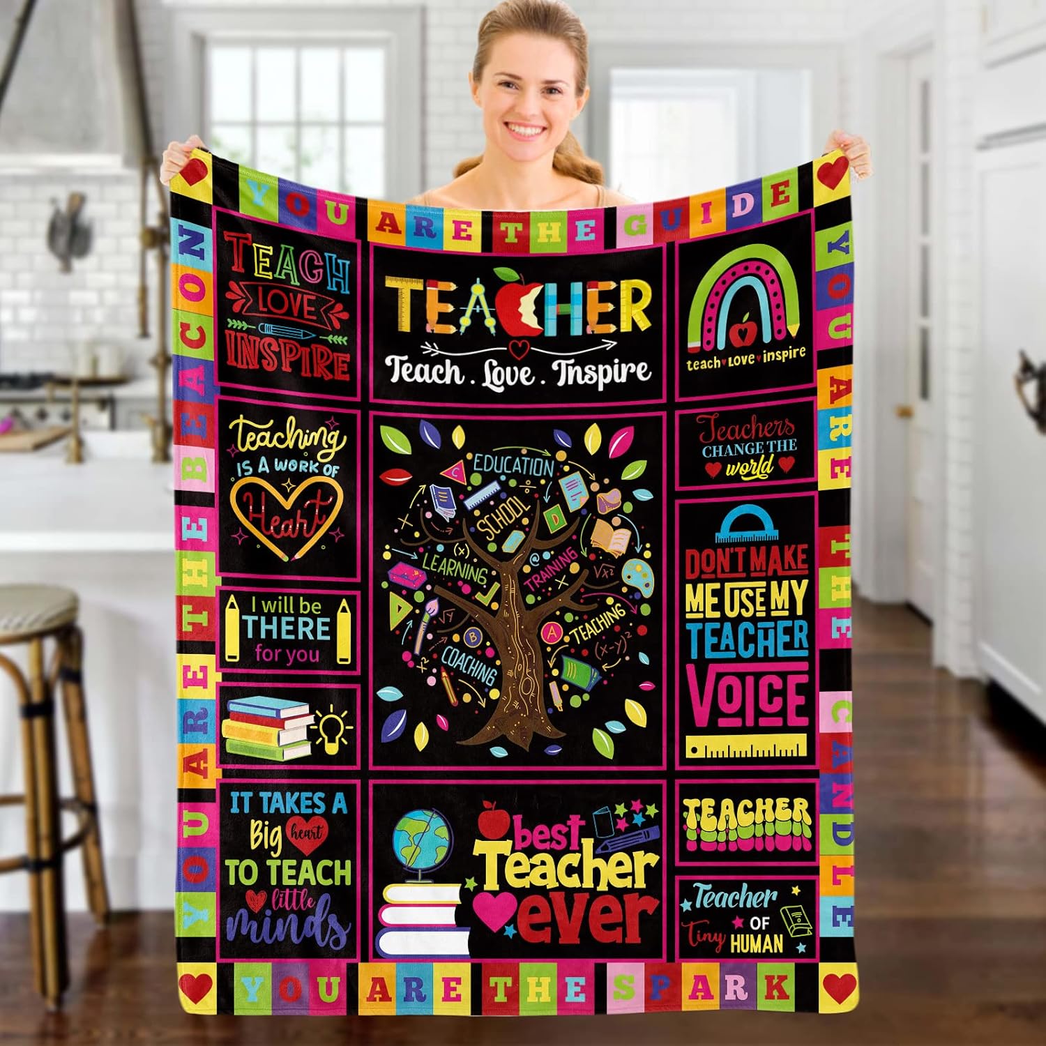 Amazon.com: Teacher Gifts for Women Men, Soft Cozy Best Teacher Throw Blanket, Teacher ...