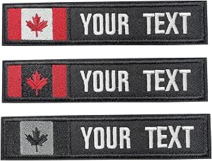 2PCS Customizable Name Patches with Hook Fastener，Personalized Tactical Morale Embroidered Name ...