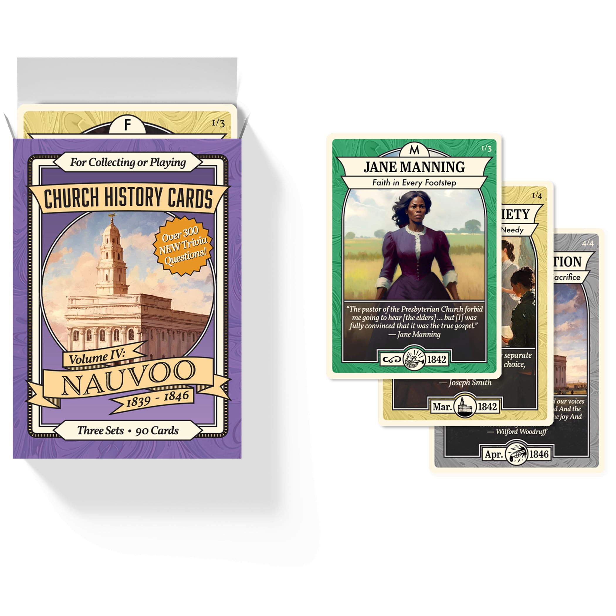 90 Card Standalone Game History Trivia Questions Church History Cards ...