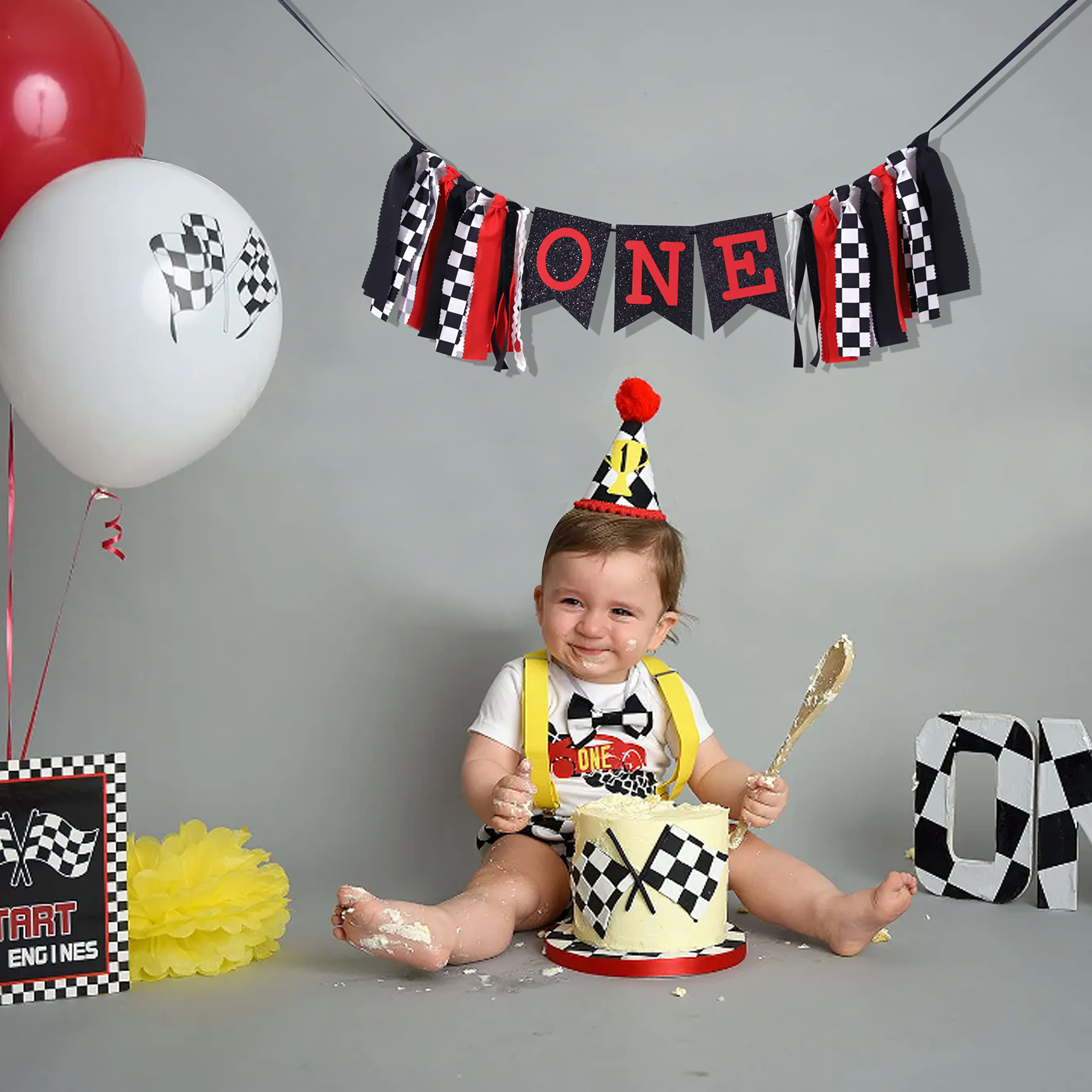 Snapklik.com : Racing High Chair Banner - Racing First/1st Birthday ...