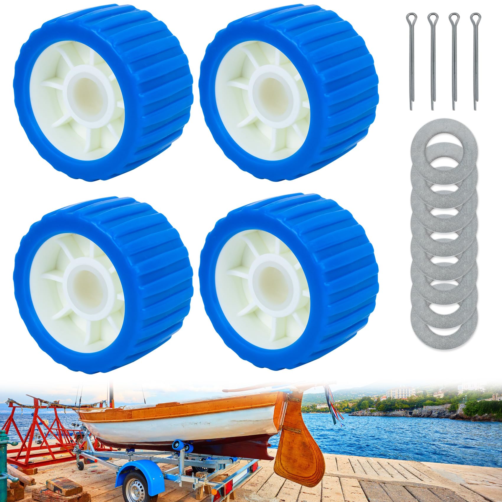Boat Trailer Parts Boat Trailer Rollers 100mm Ribbed Style Boat Rollers ...
