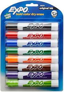 Expo Original Chisel Tip Dry Erase Markers, 8 Colored Markers(83678 ...