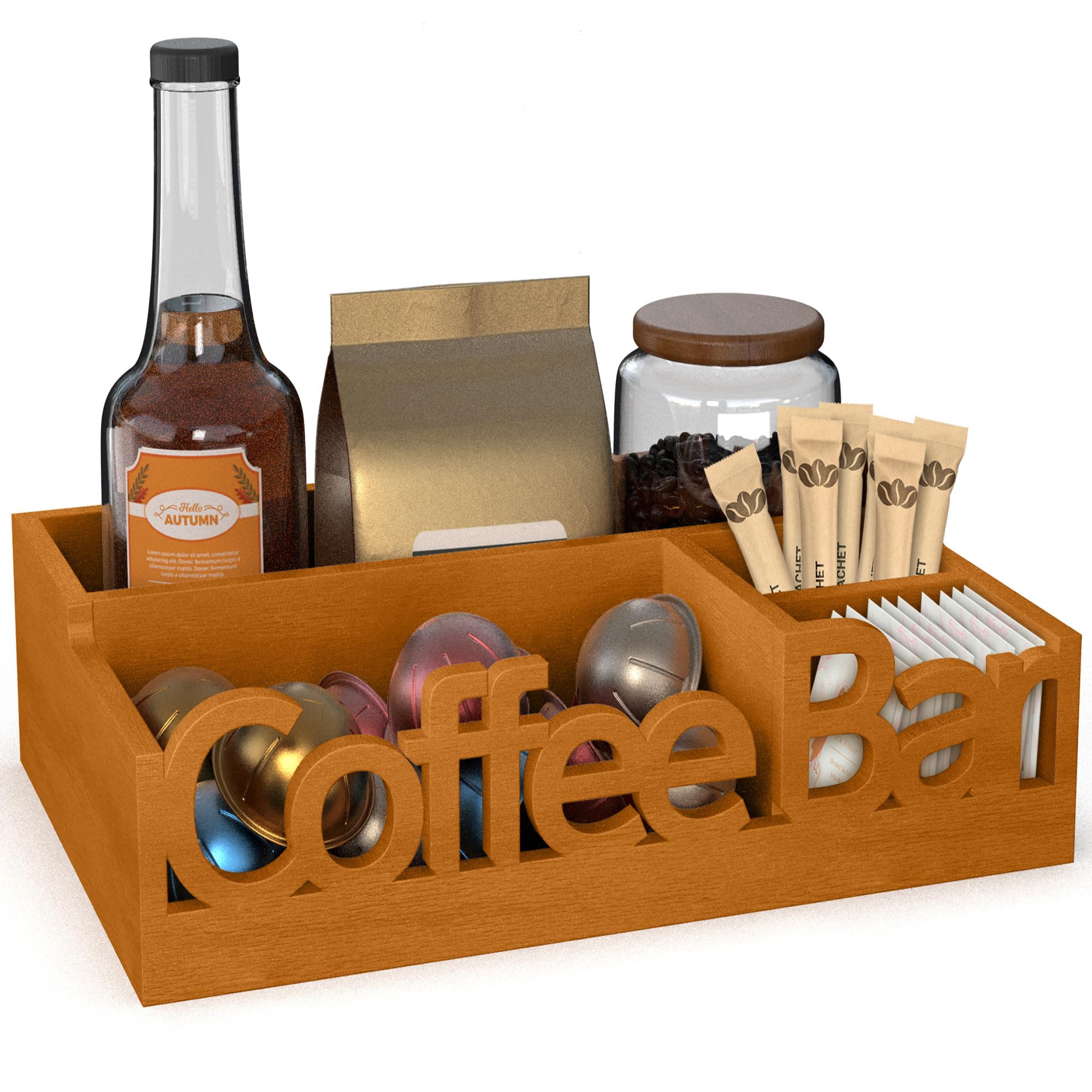 Amazon.com: Coffee Station Organizer & Condiment Storage – Coffee ...