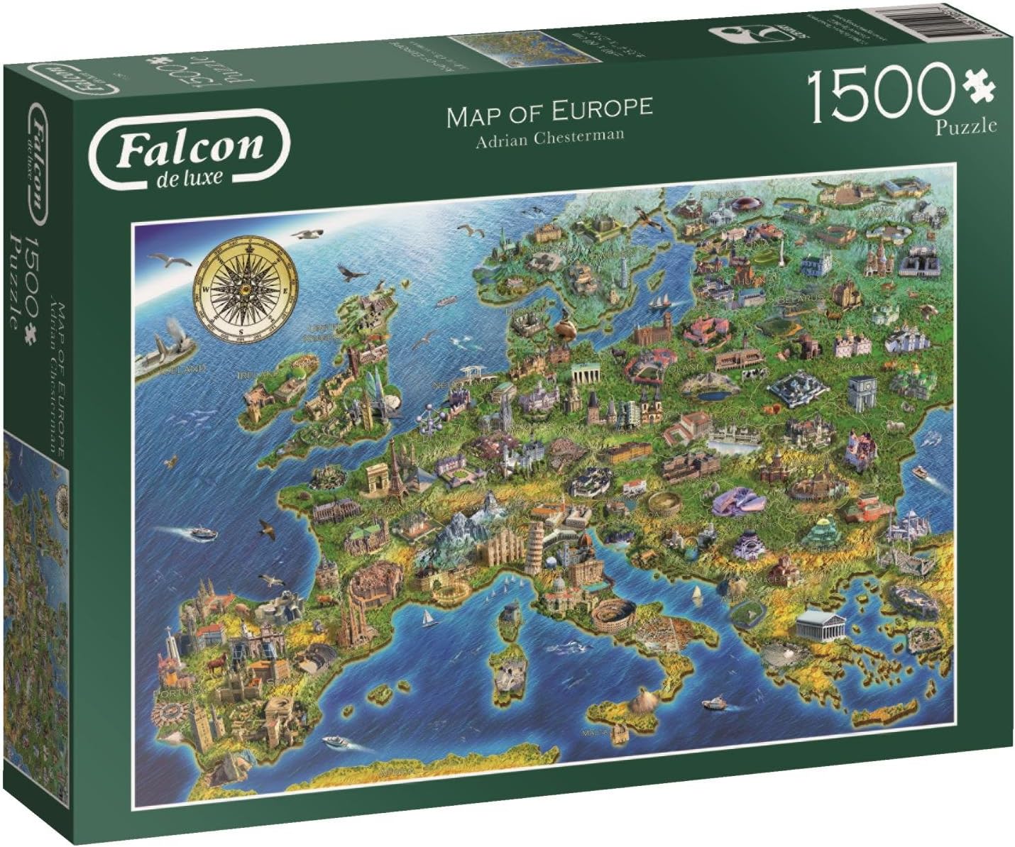 Amazon.com: Jumbo Map of Europe Jigsaw Puzzle (1500 Piece) : Toys & Games