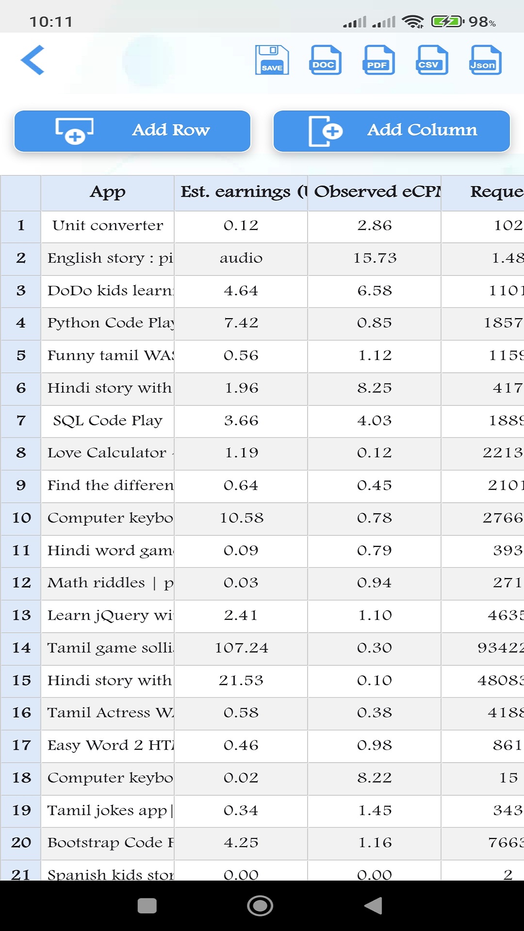 CSV file Create Edit and Viewer-Amazonアプリストアのアプリ