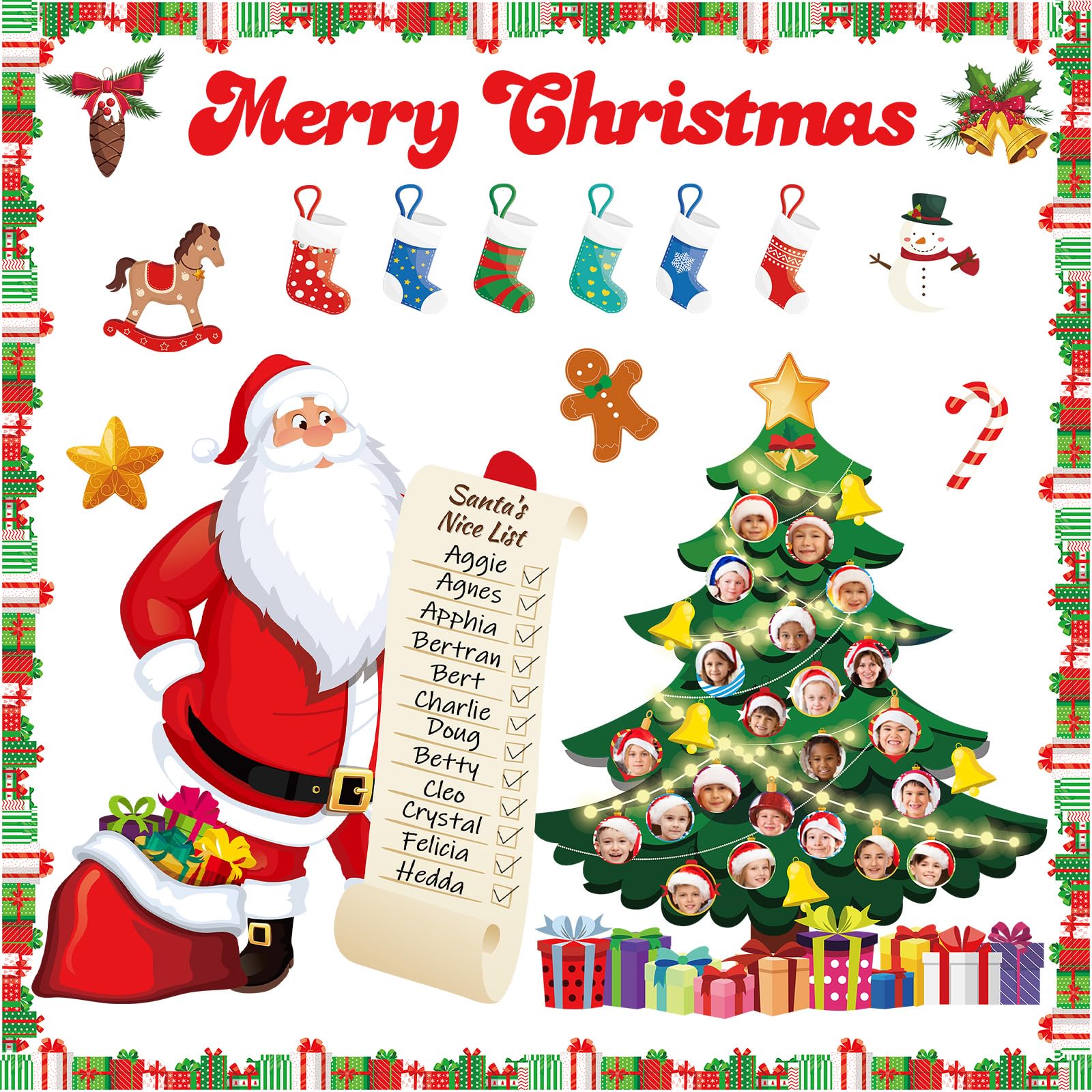Snapklik.com : Christmas Bulletin Board Decorations Christmas Tree ...