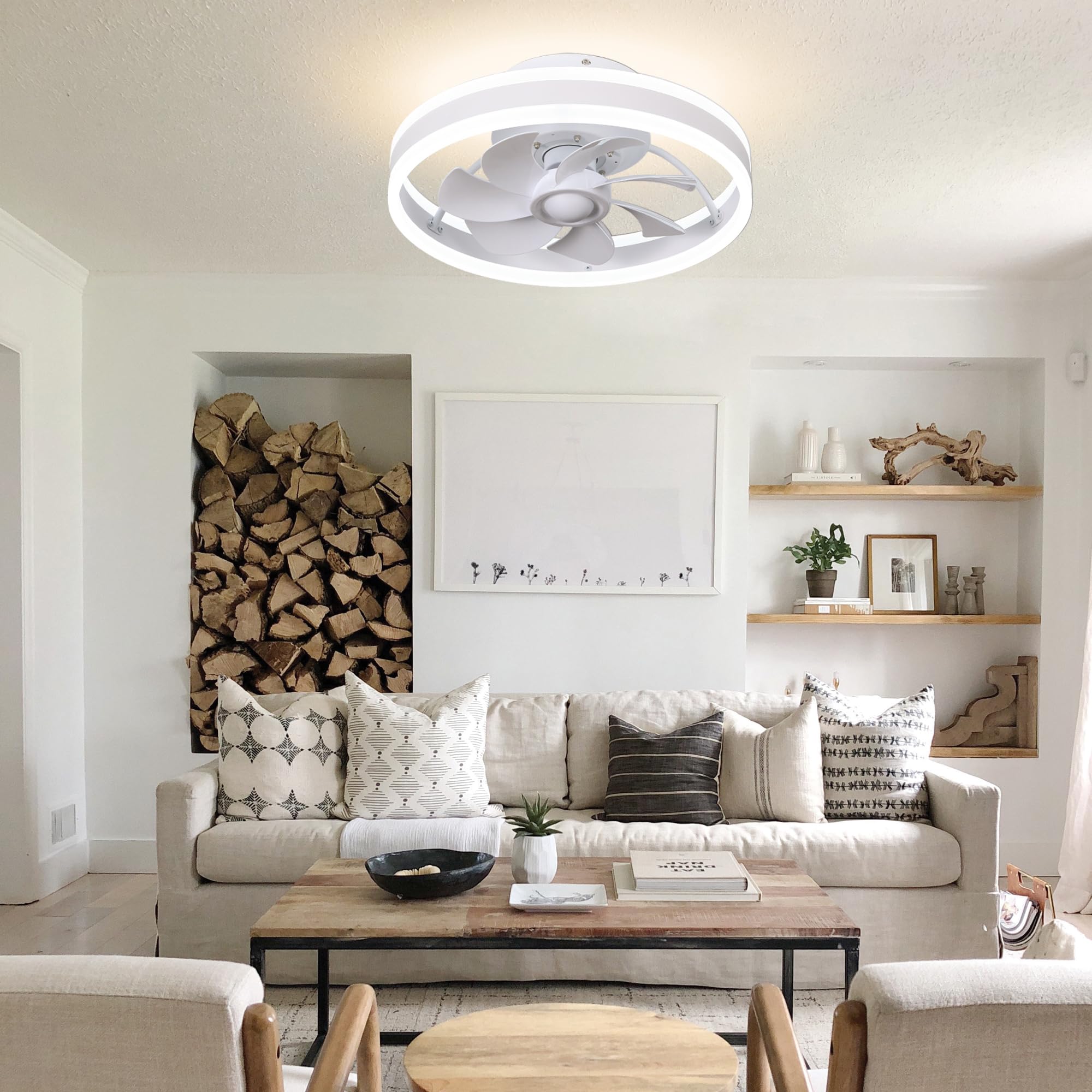 Sunny Hawaii Ceiling Fans with Lights and Remote, 3 Colors 6 Speeds ...