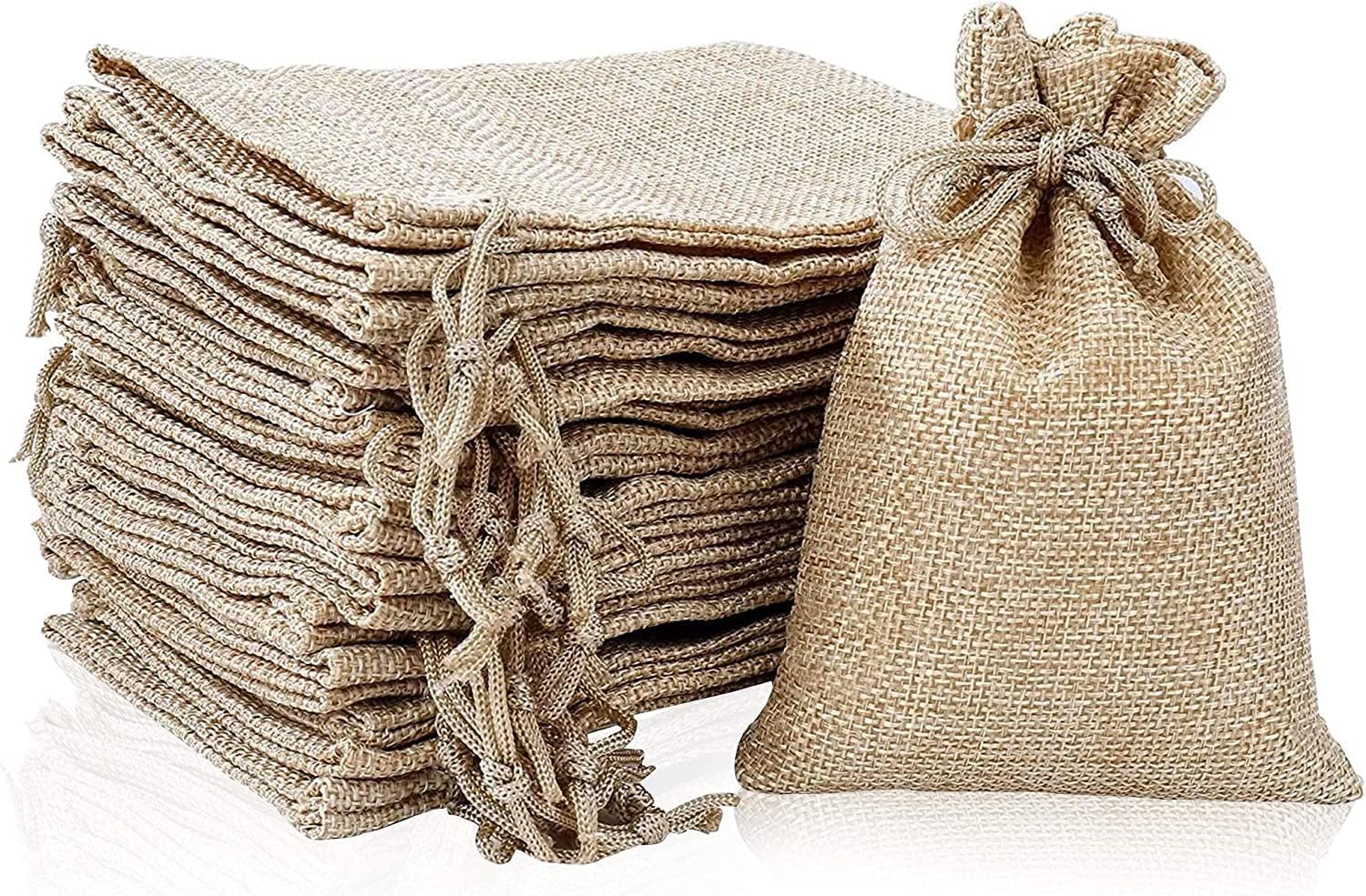 ELECDON Candy Bags, Gift Bags, 20Pcs Drawstring Burlap Bags with Heart ...