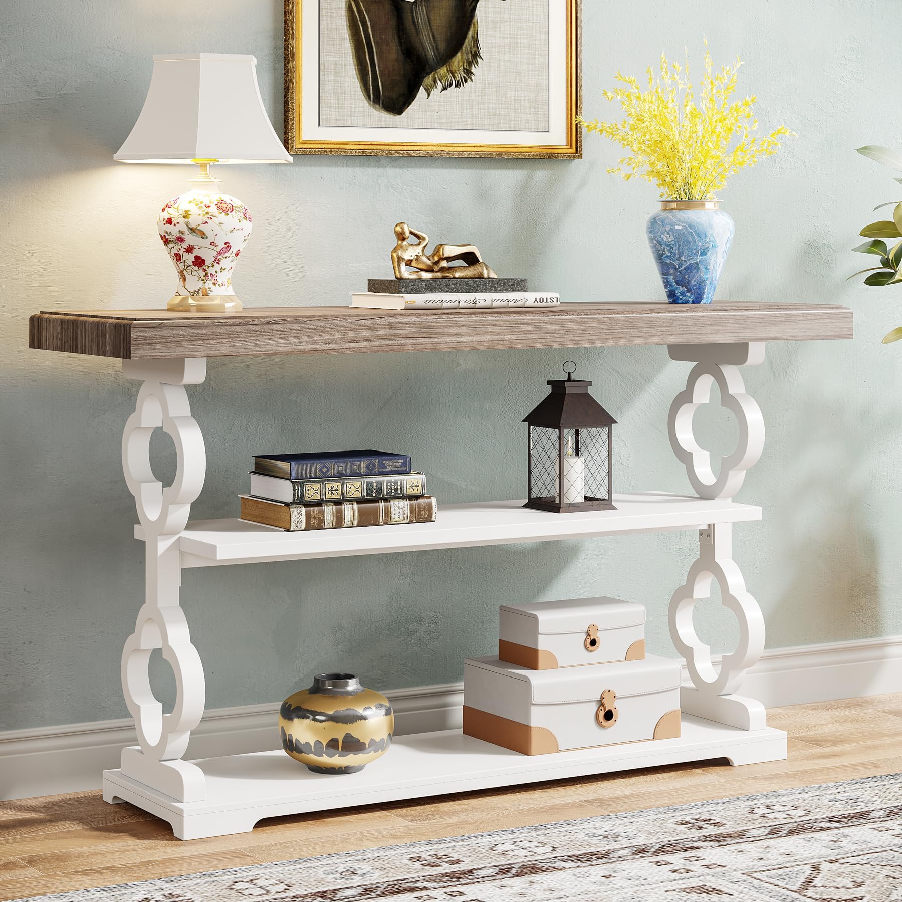 Amazon.com: Tribesigns Farmhouse Console Table, 55 inch Long Sofa Table ...