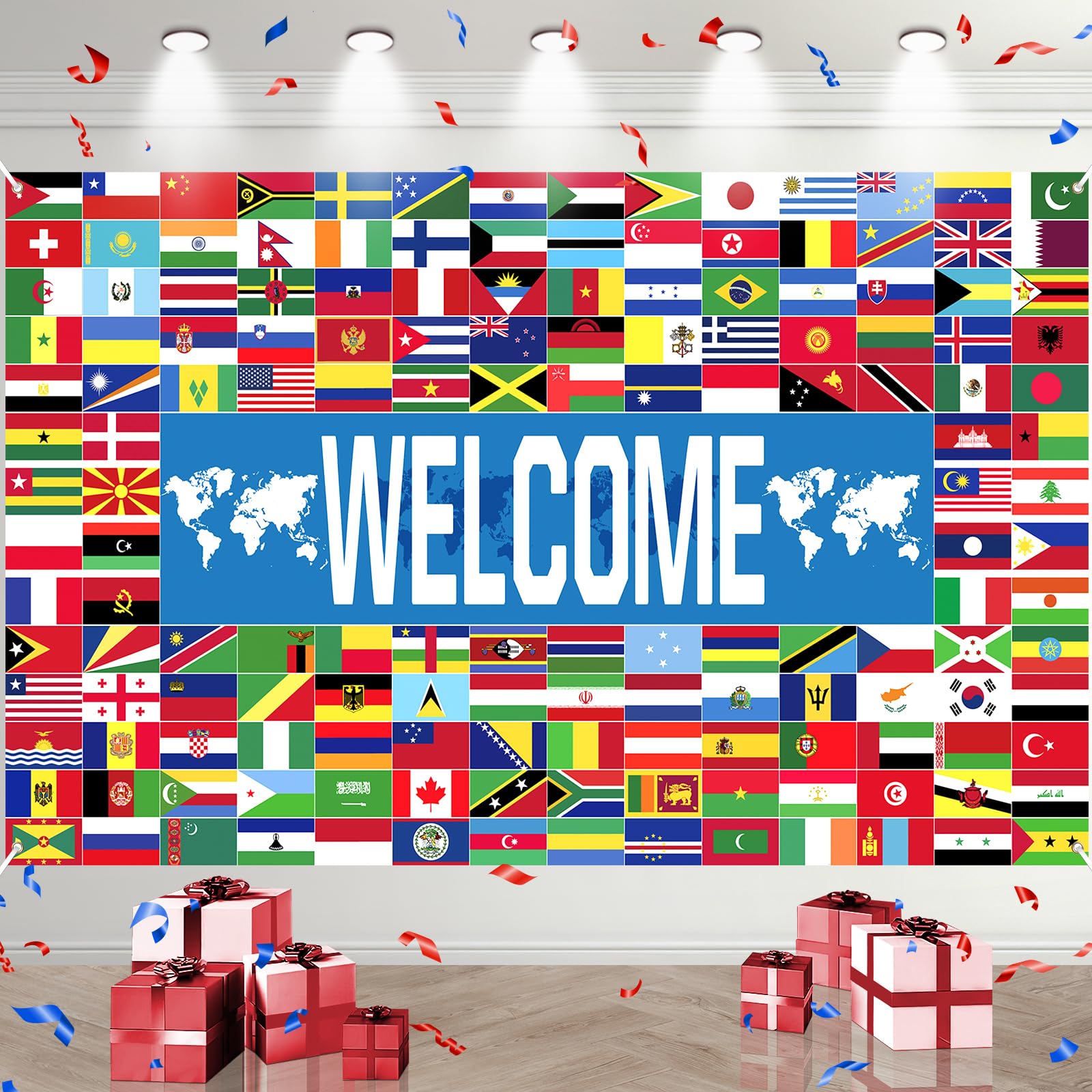 Amazon.com: International Flags Banner Decorations International ...