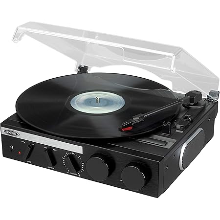 Amazon.com: JENSEN JTA-460 Digital 3-Speed Stereo Turntable with MP3 ...