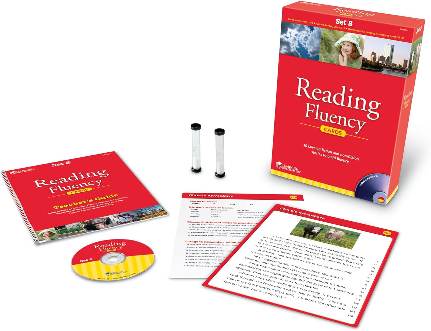 Amazon.com: Learning Resources Reading Fluency Card Set Grade 3 ...