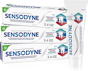 Amazon.com : Sensodyne Toothpaste Sensitivity Gum and Enamel, Triple Protection, Refreshing ...