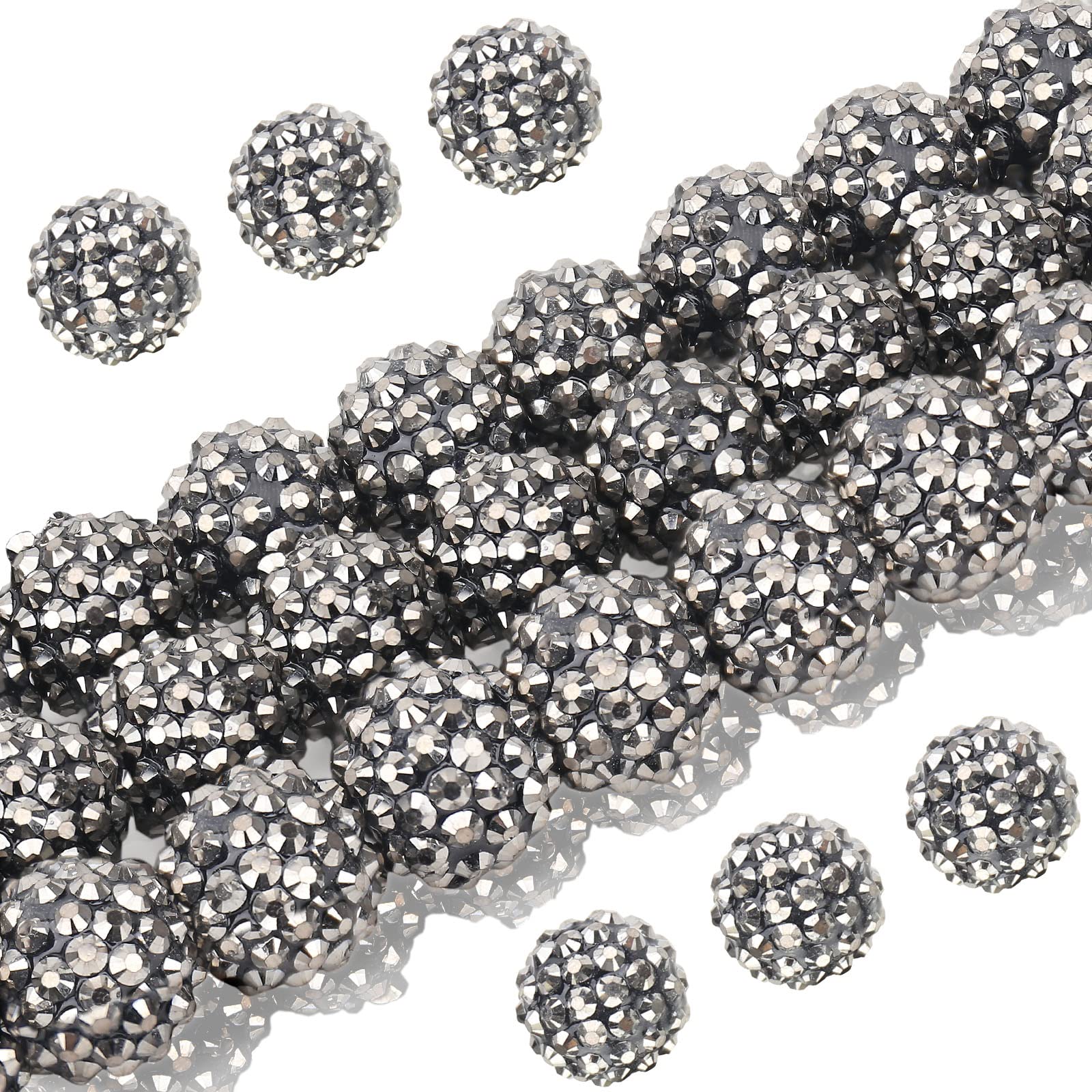 Amazon.com: 50PCs 16MM Chunky Resin Rhinestone Beads Round Disco Ball ...
