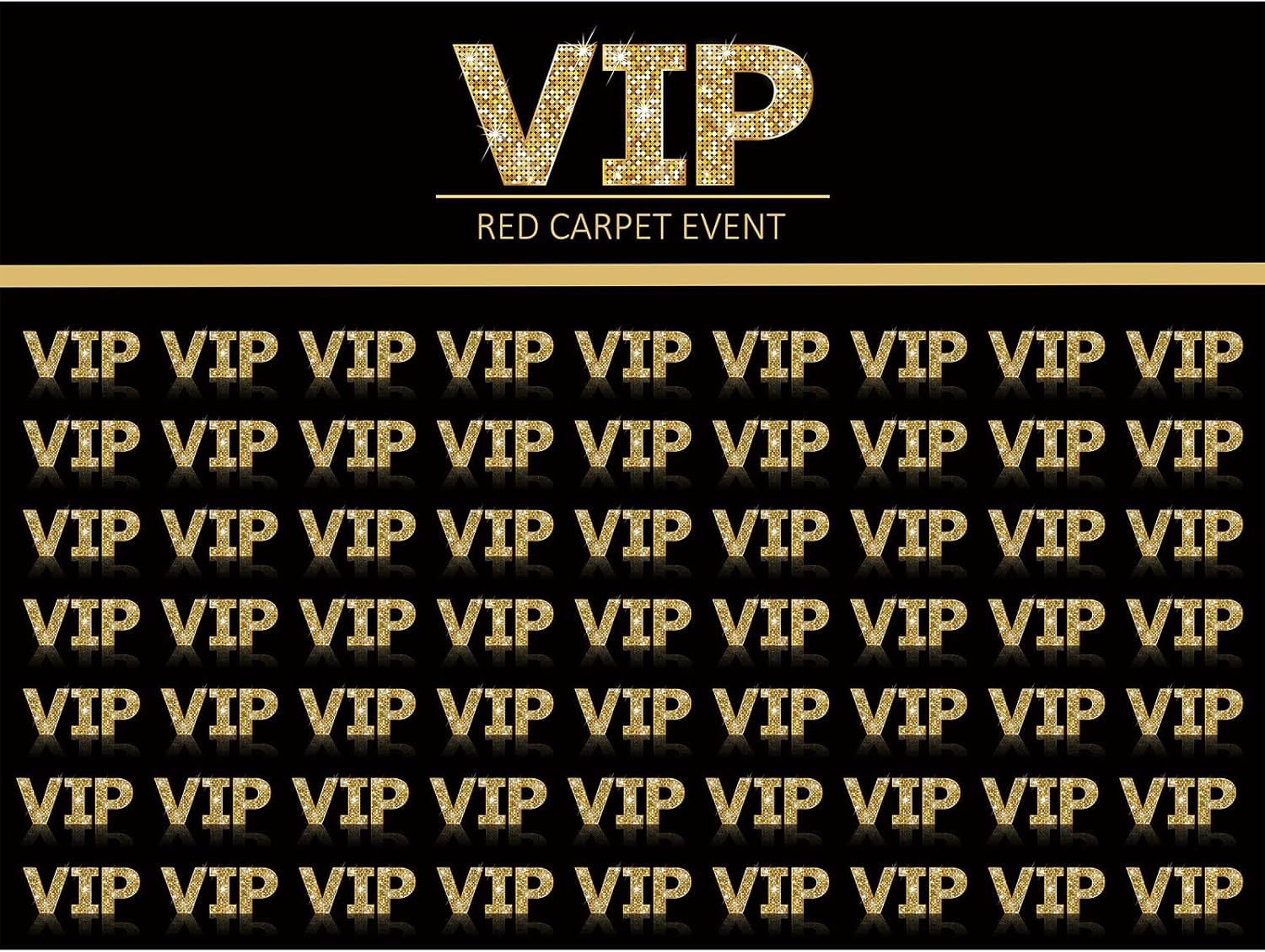 Amazon.com : VIP Backdrop VIP on Black Background Backdrop VIP Red ...
