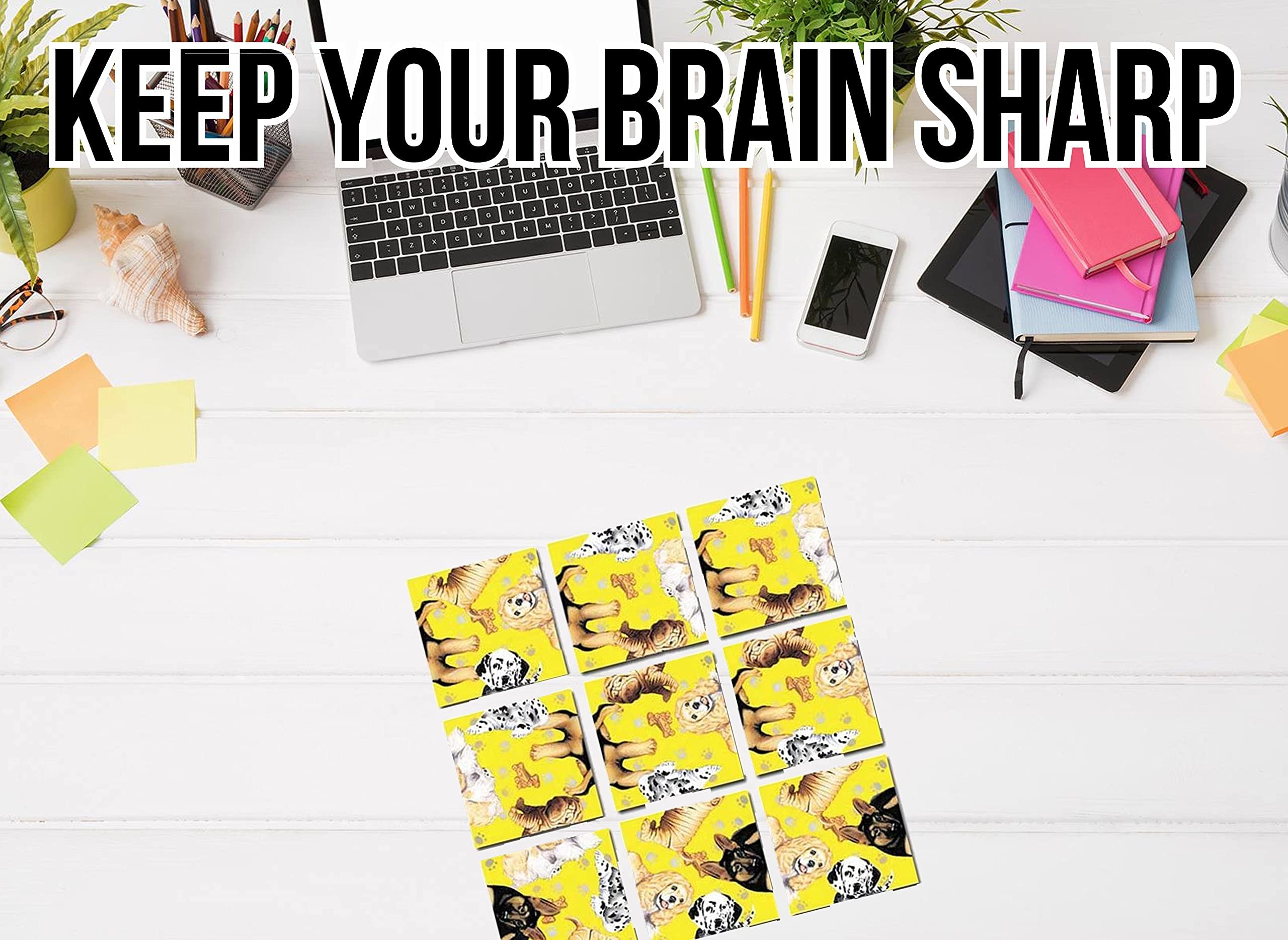 Scramble Squares Puppies 9 Piece Challenging Puzzle - Ultimate Brain ...