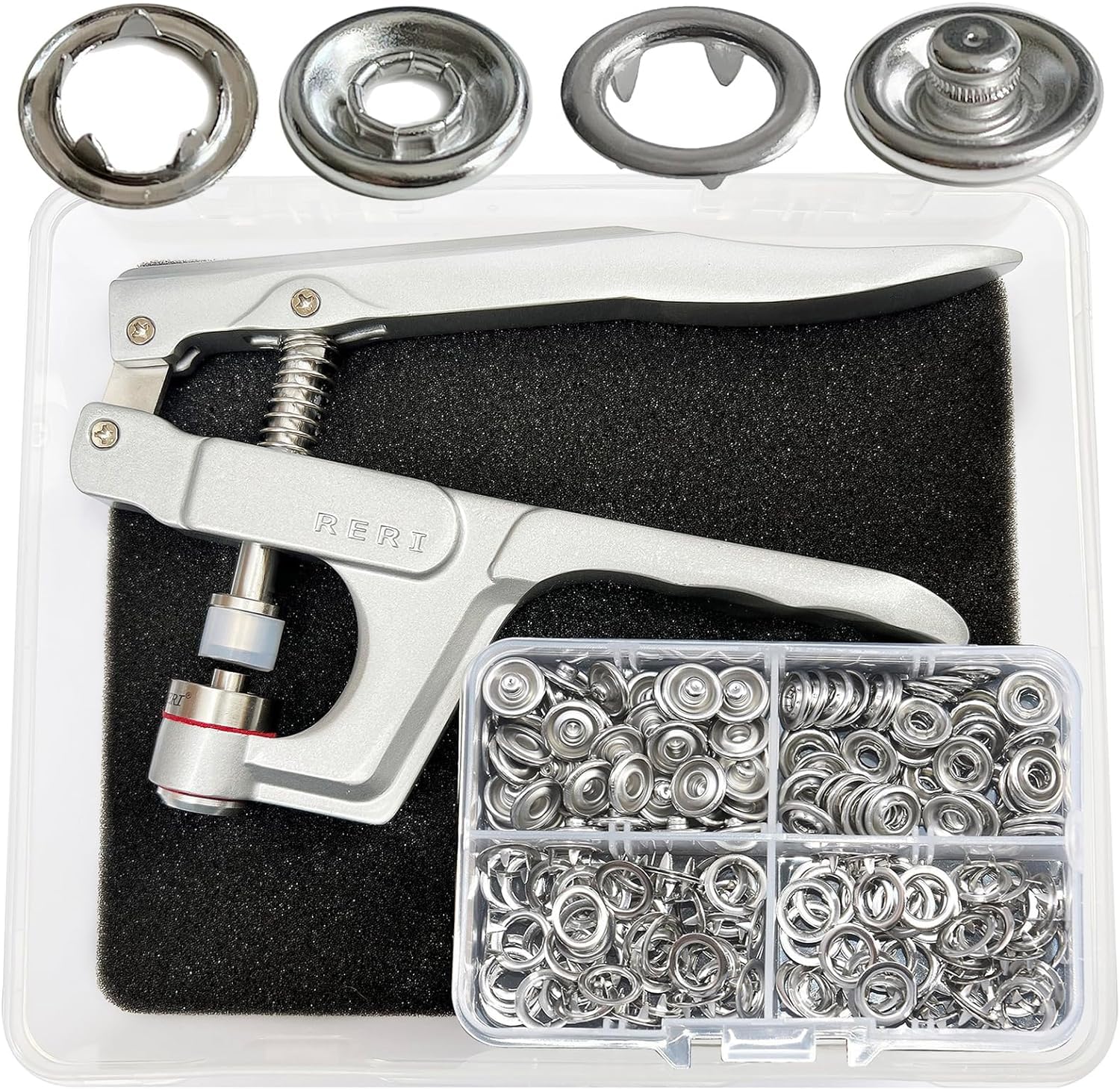 Amazon.com: Metal Snaps with Fastener Pliers Press Tool Kit Setup ...