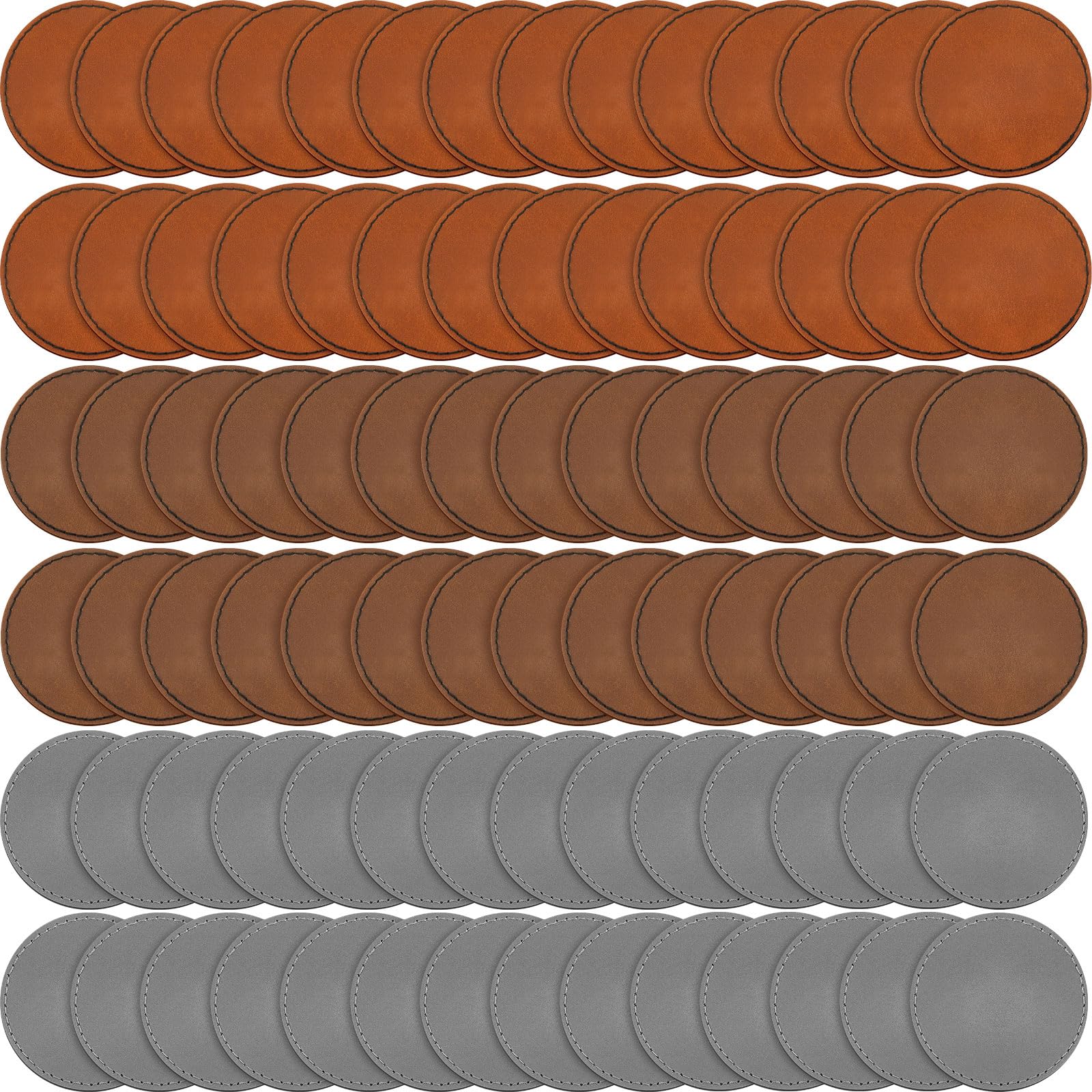 Amazon.com: 30 Pcs Blank Leather Hat Patches with Adhesive Round ...