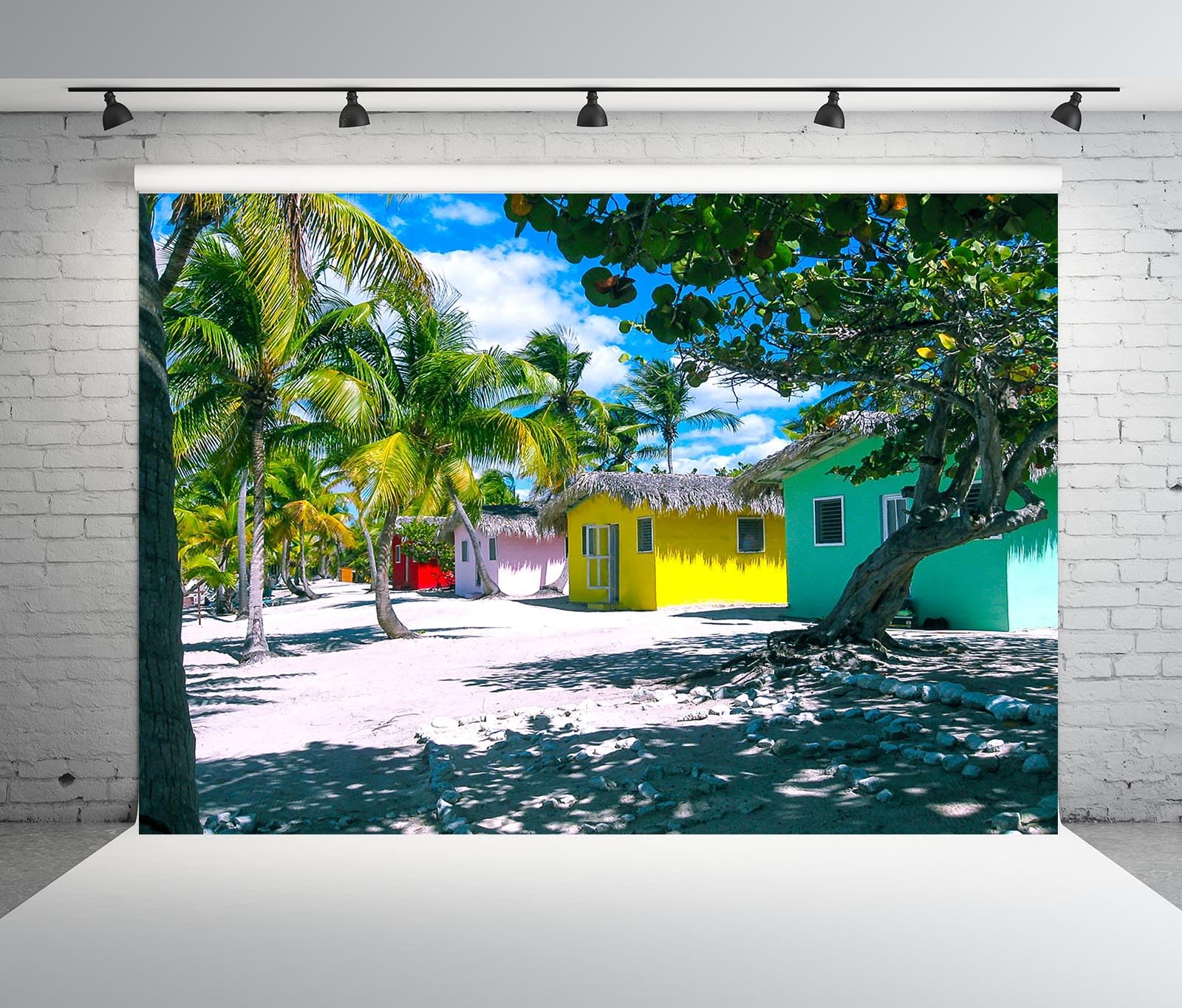 Island Backdrop Fabric CORFOTO 5x3ft Fabric Hawaii Backdrop Caribbean ...